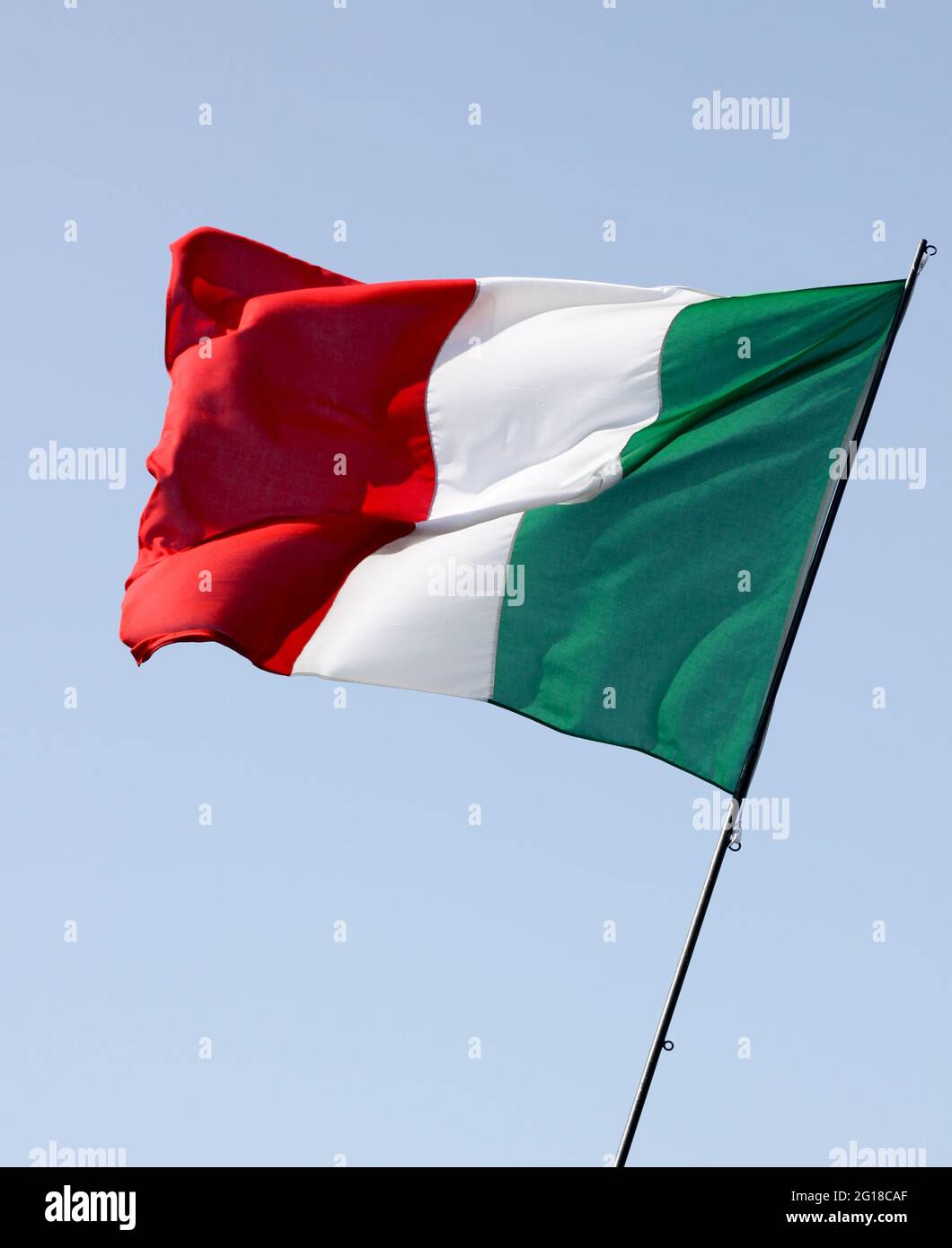Closeup shot of an Italian flag waving Stock Photo - Alamy