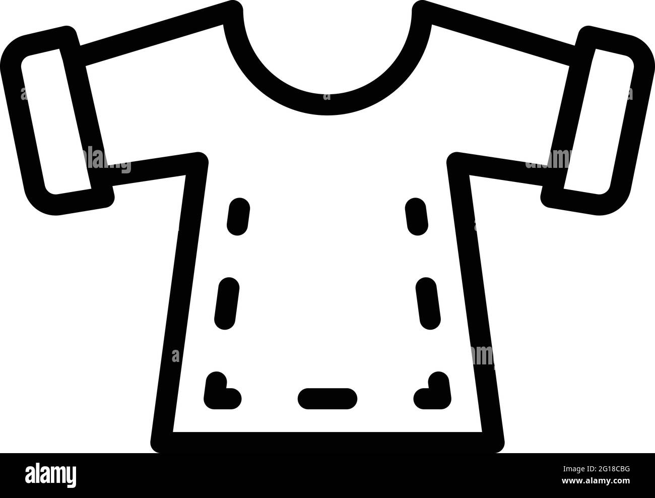 Haberdashery clothes icon. Outline Haberdashery clothes vector icon for ...