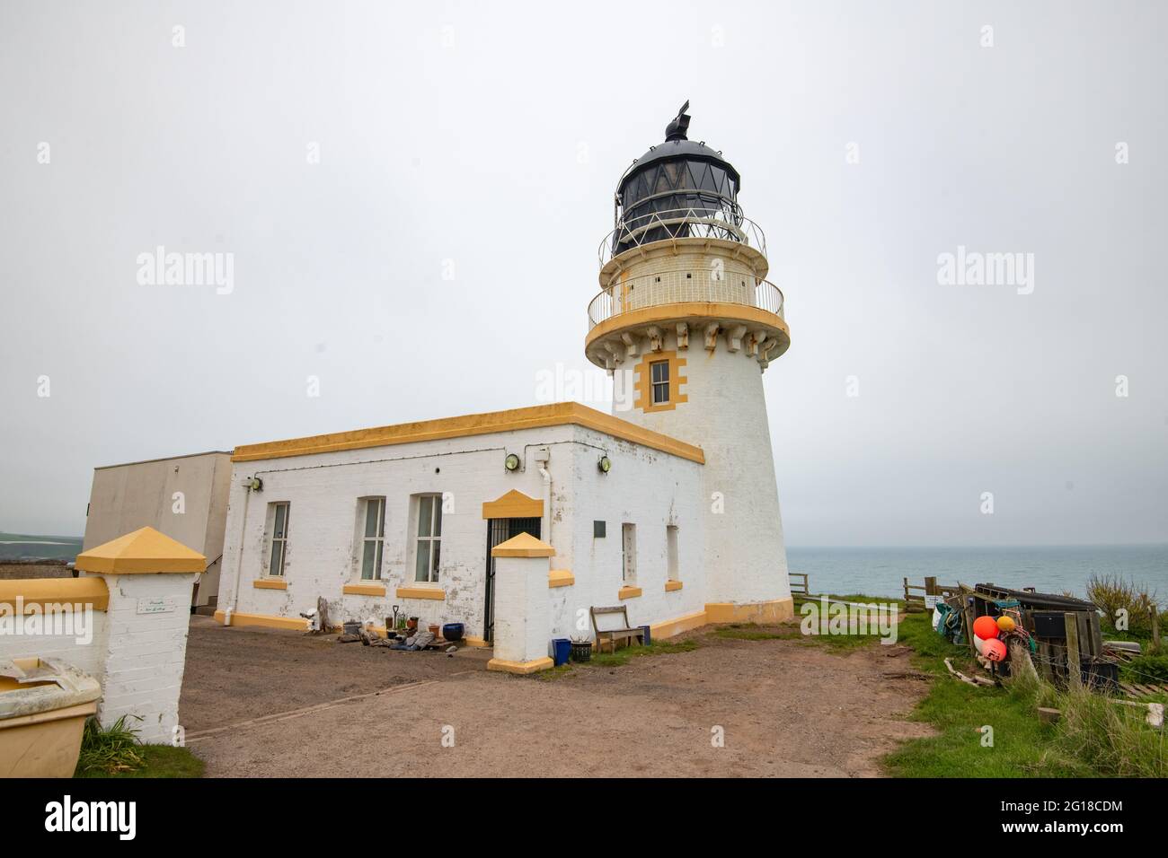 Tod Head Lighthouse, near Stonehaven, Aberdeenshire, Scotland, UK Stock ...