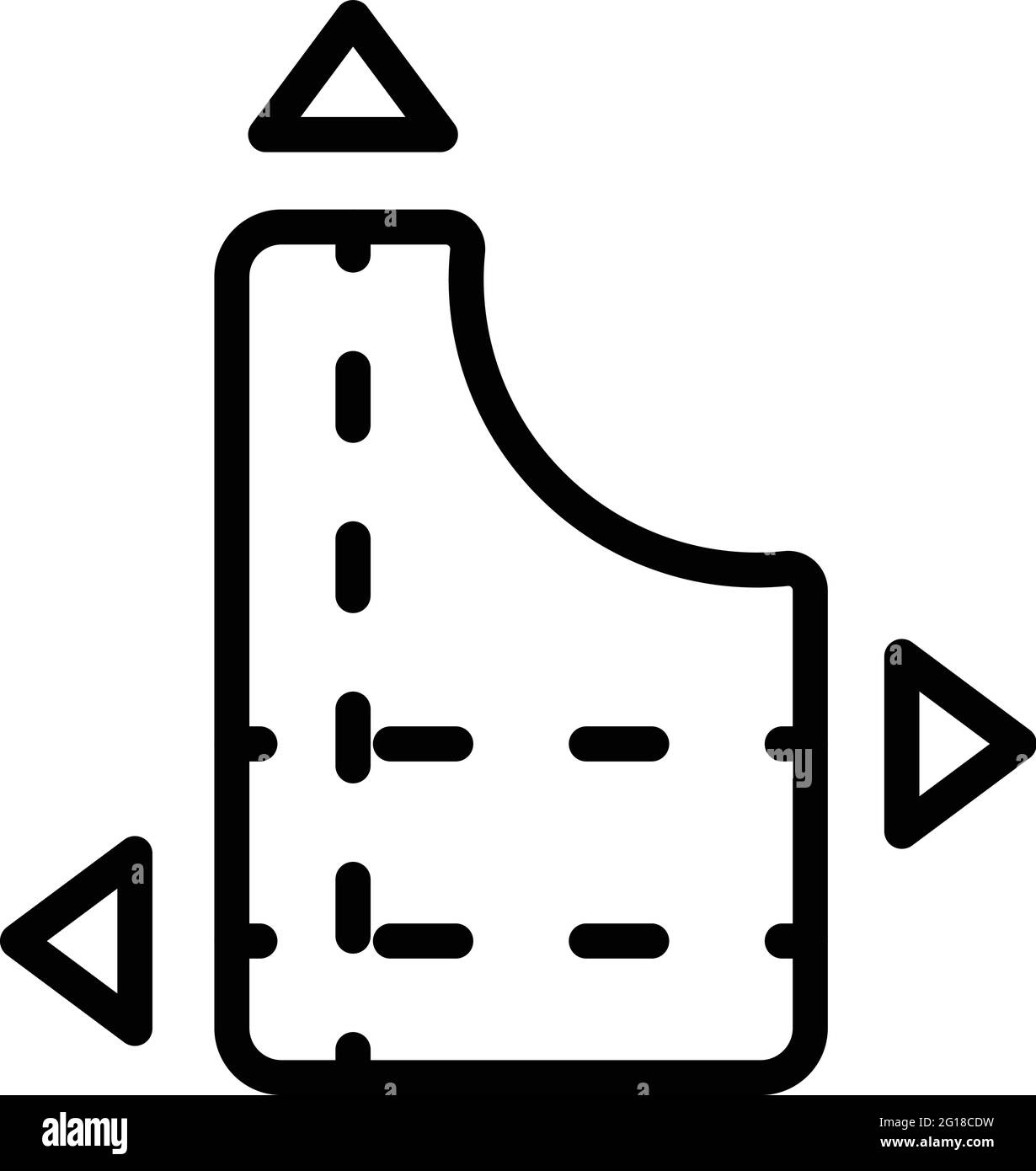 Textile material icon. Outline Textile material vector icon for web ...