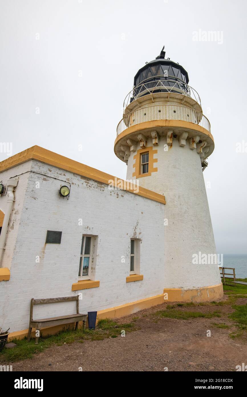 Tod Head Lighthouse, near Stonehaven, Aberdeenshire, Scotland, UK Stock ...