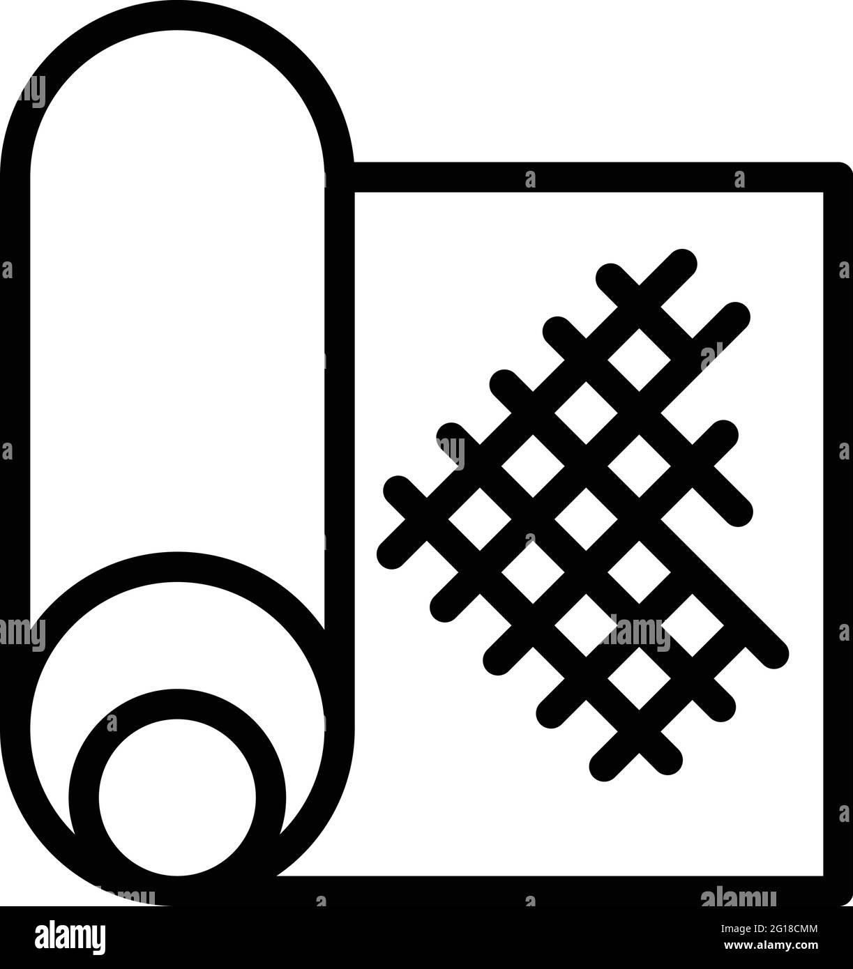 Textile roll icon. Outline Textile roll vector icon for web design ...