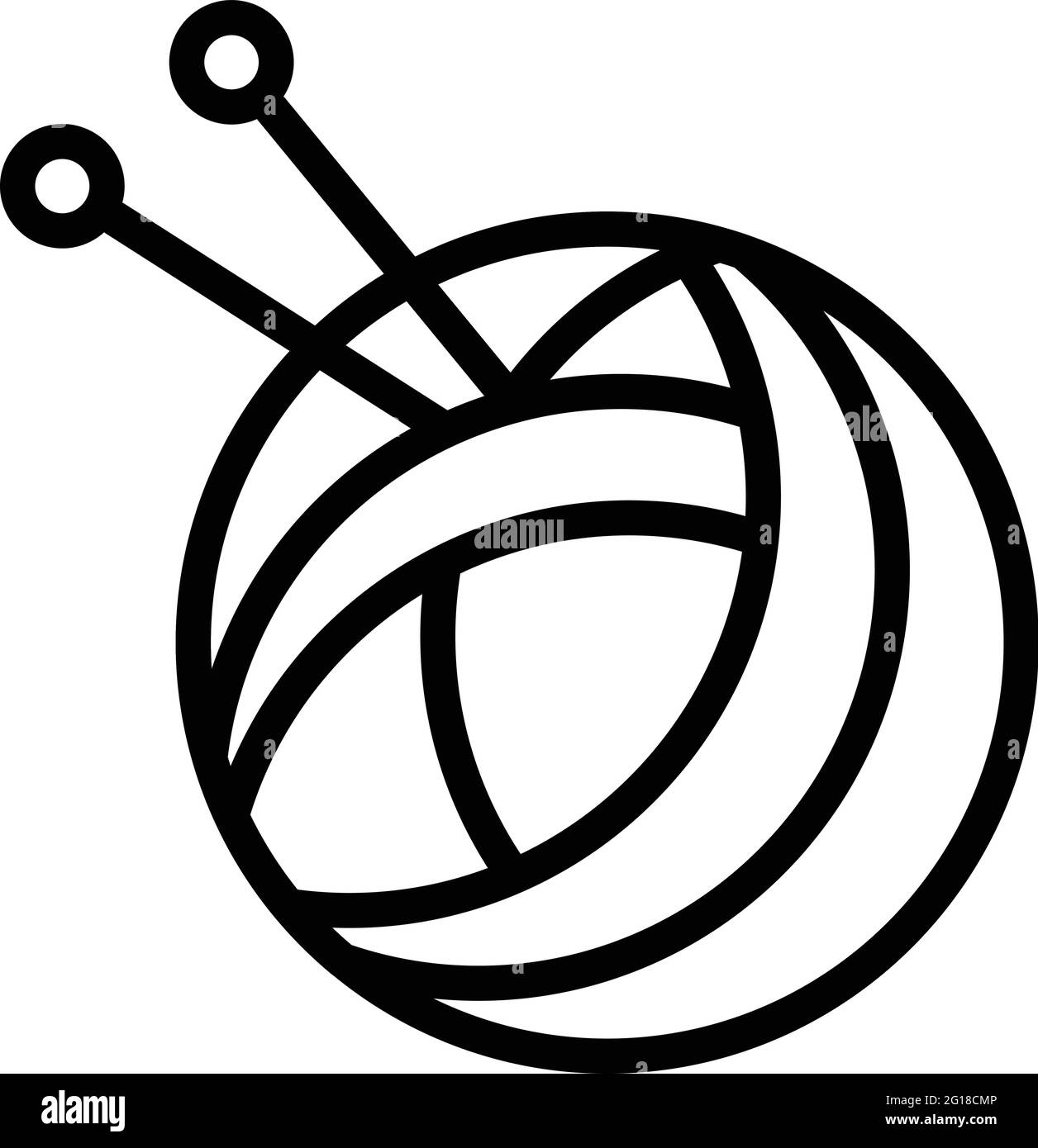 Thread ball icon. Outline Thread ball vector icon for web design ...