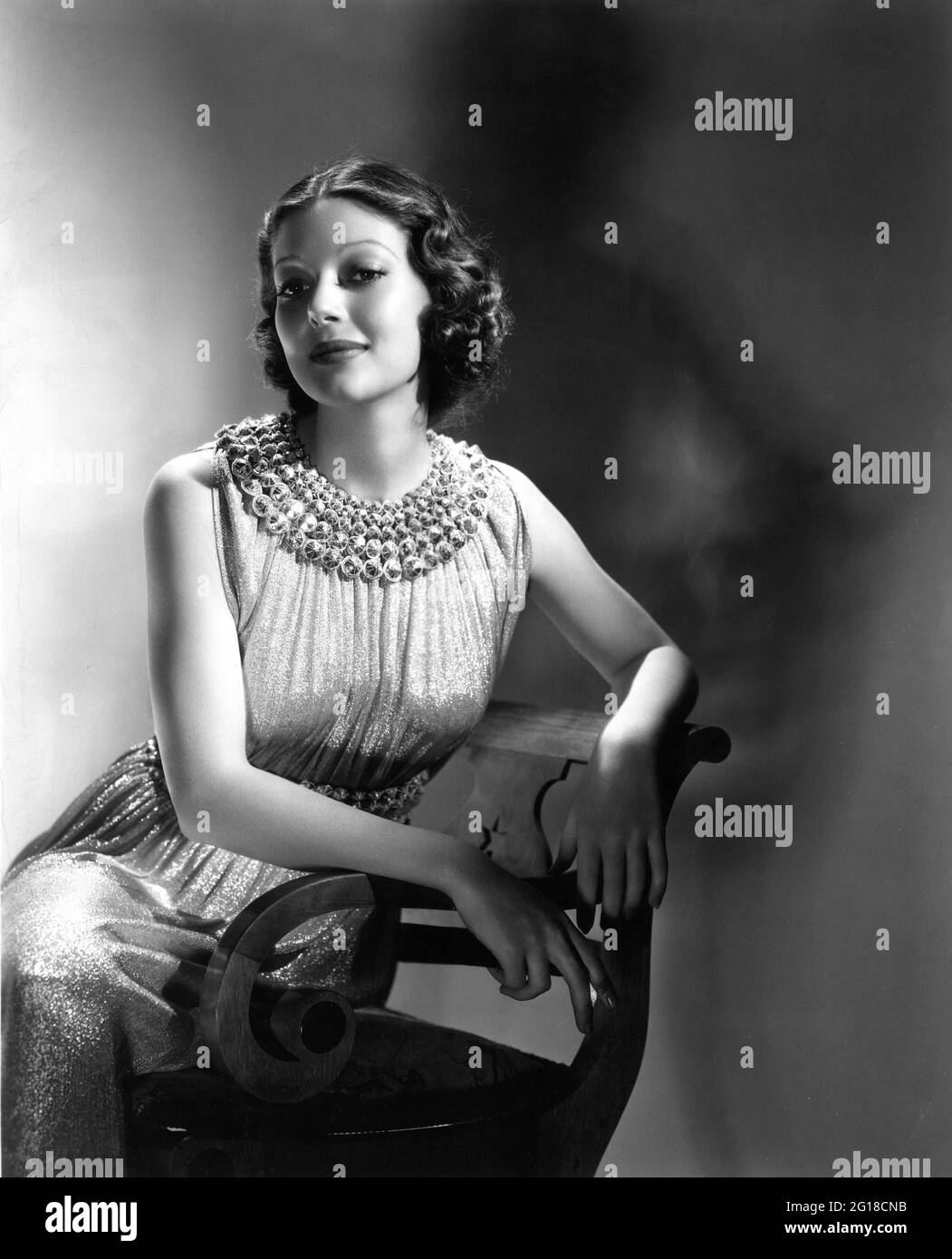 LORETTA YOUNG 1936 Fashion Portrait in gown from NINA FOLEY by GEORGE ...