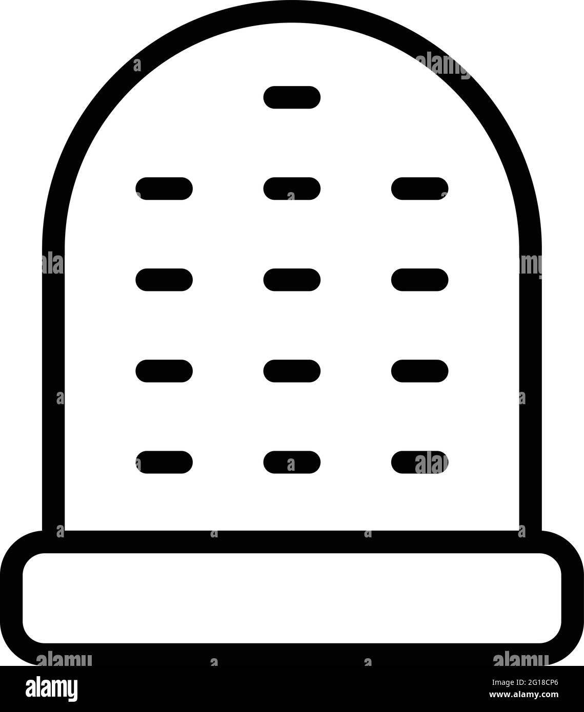 Finger sewing protection icon. Outline Finger sewing protection vector ...