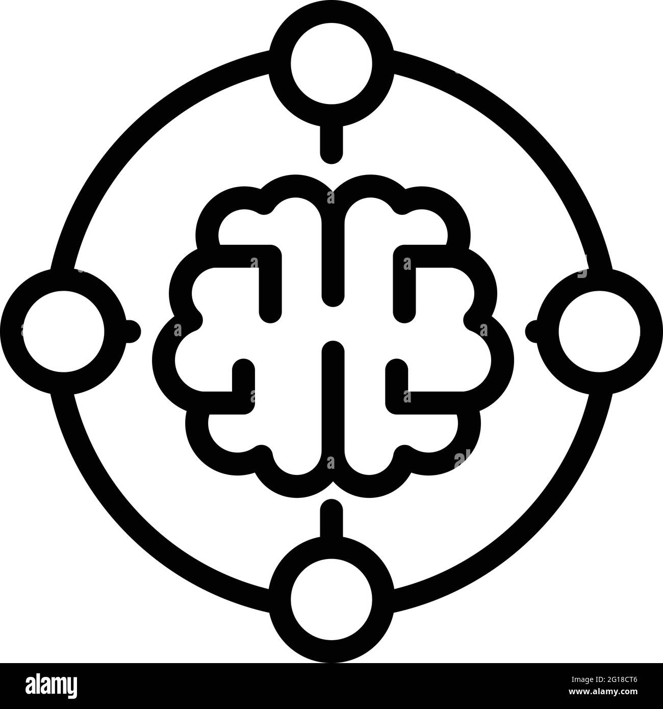 Brainstorming Process Icon Outline Brainstorming Process Vector Icon For Web Design Isolated On