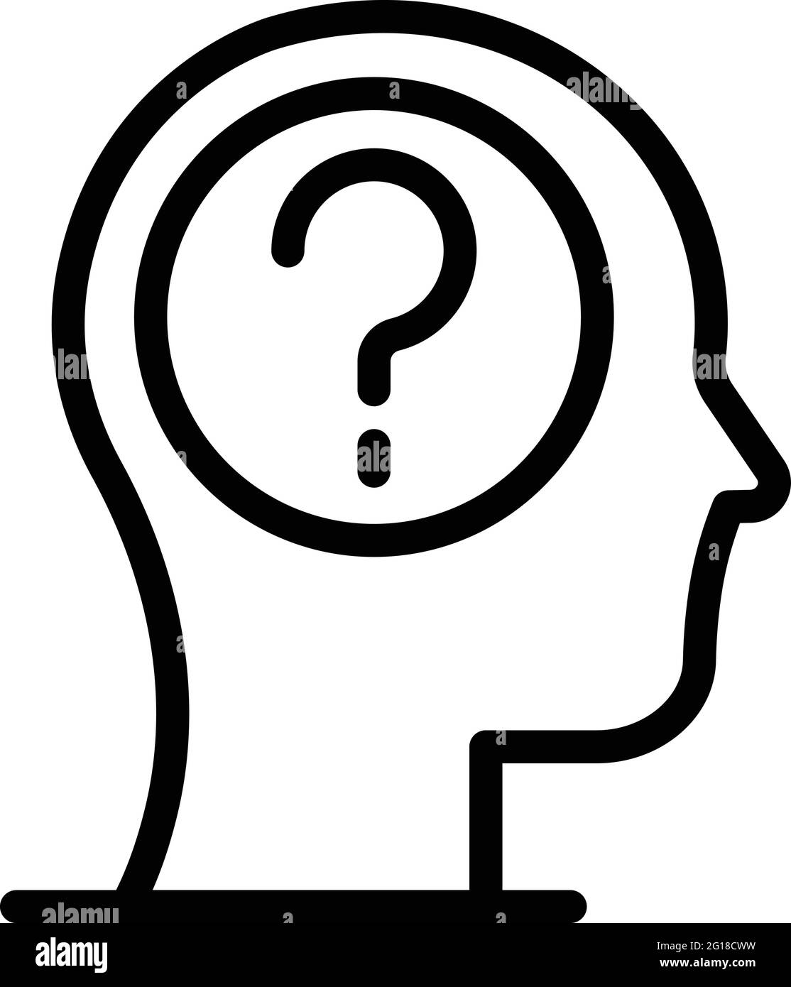 Brainstorming question icon. Outline Brainstorming question vector icon ...