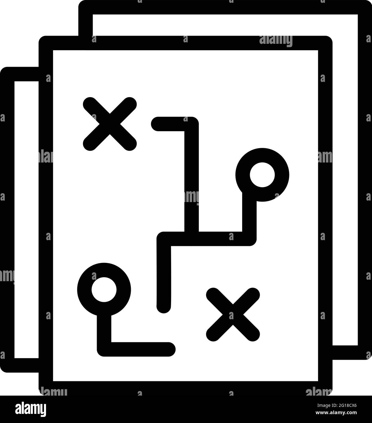 Brainstorming scheme icon. Outline Brainstorming scheme vector icon for web design isolated on ...