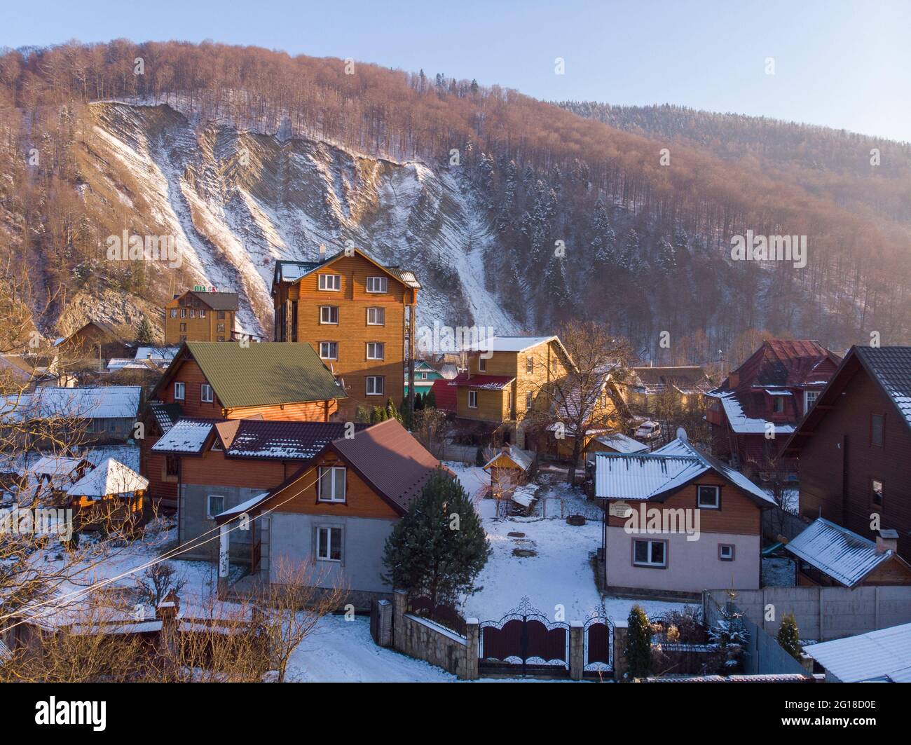 Aerial View of Yaremche folds Named Rock Elephant, Skala Slon in ...