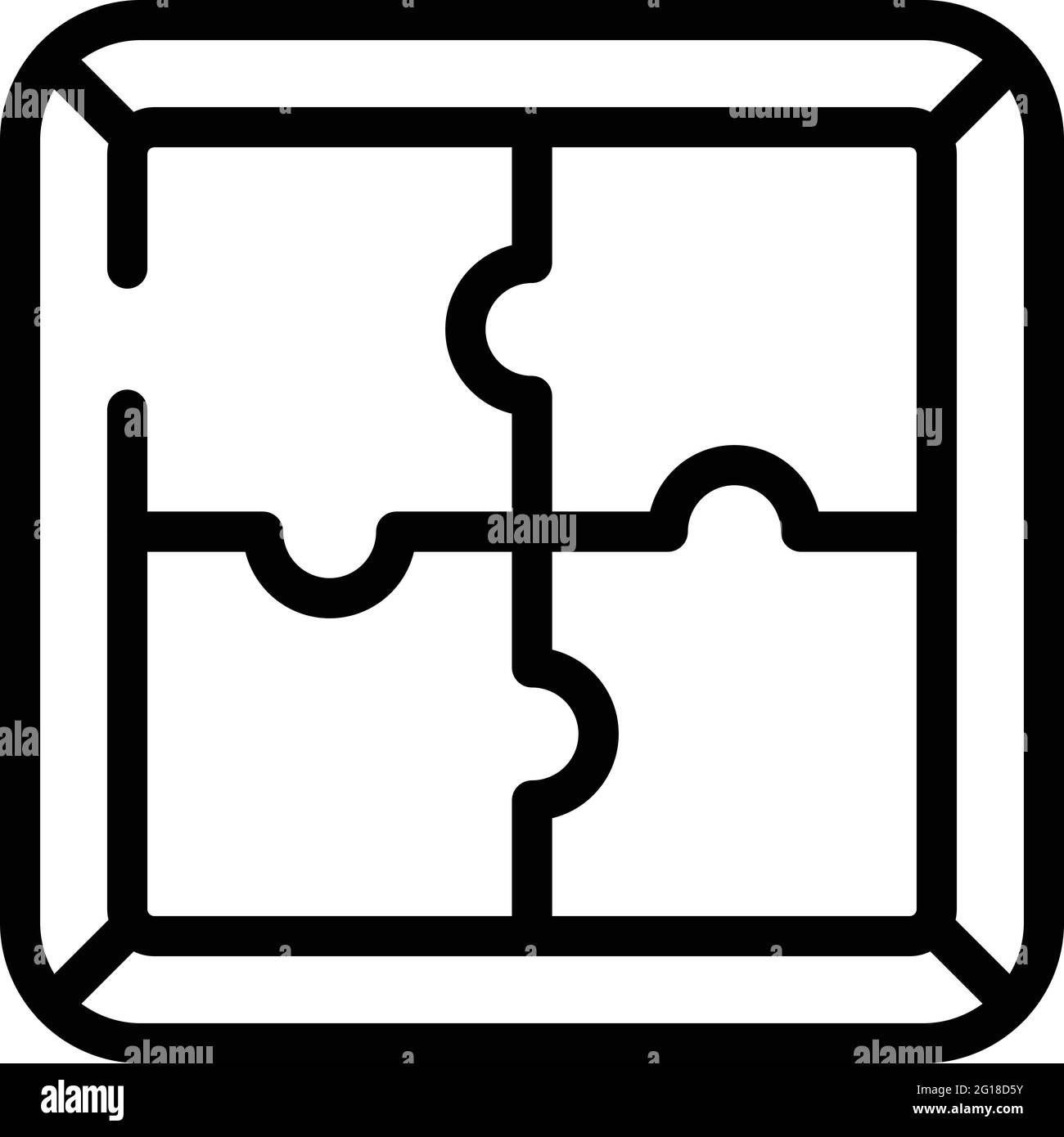 Brainstorming puzzle icon. Outline Brainstorming puzzle vector icon for ...