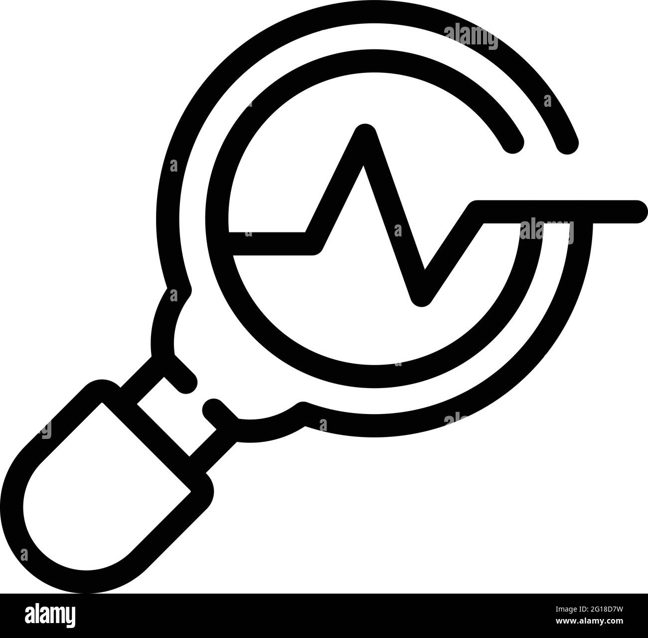 Brainstorming magnifier icon. Outline Brainstorming magnifier vector ...