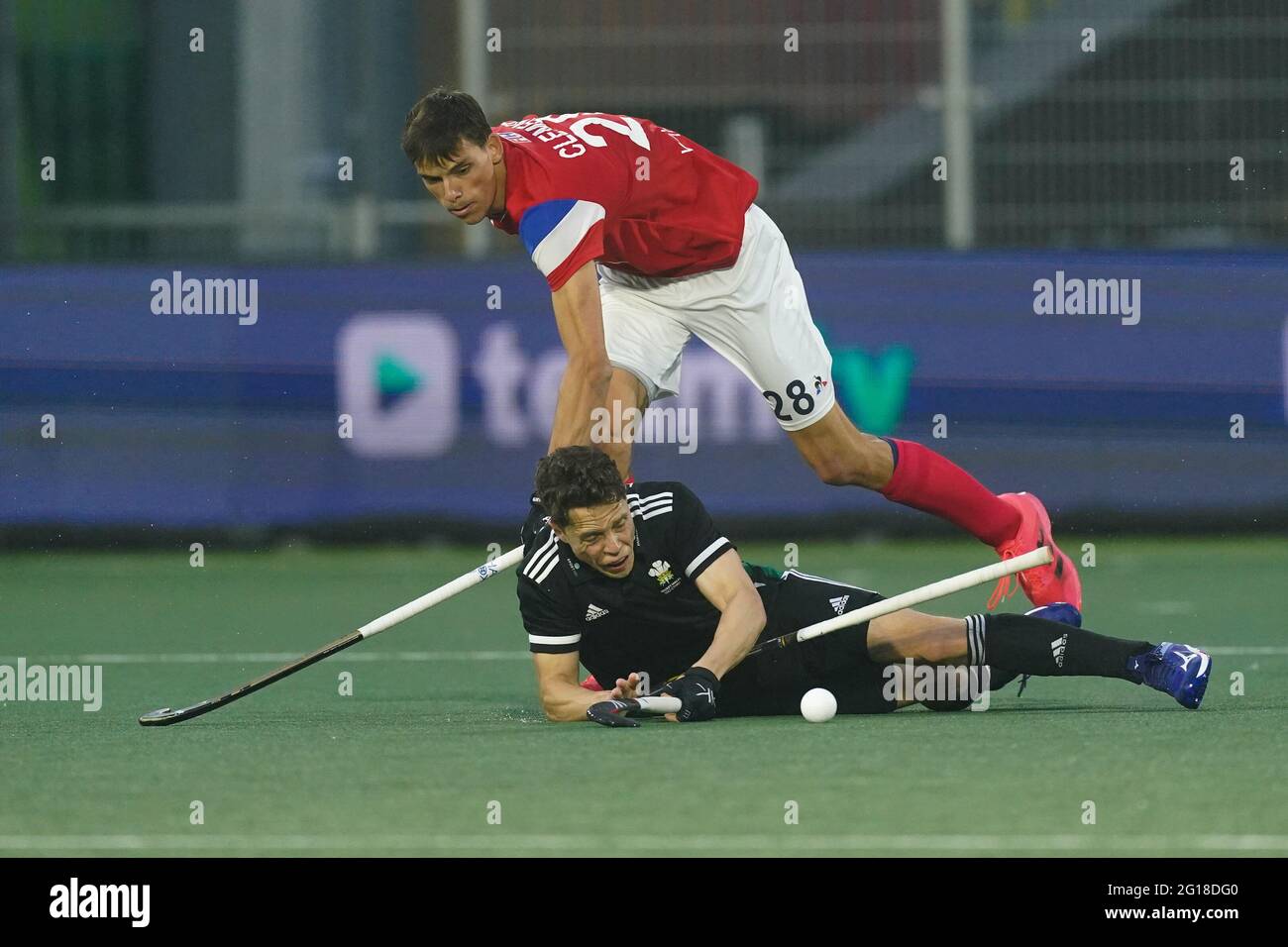 AMSTELVEEN, NETHERLANDS - JUNE 5: Timothee Clement of France, Gareth ...