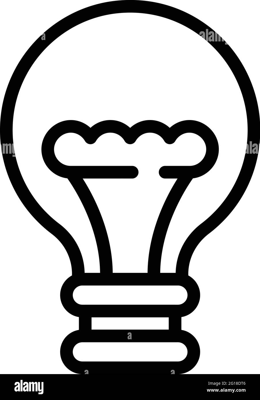 Bulb smart lightbulb icon. Outline Bulb smart lightbulb vector icon for ...