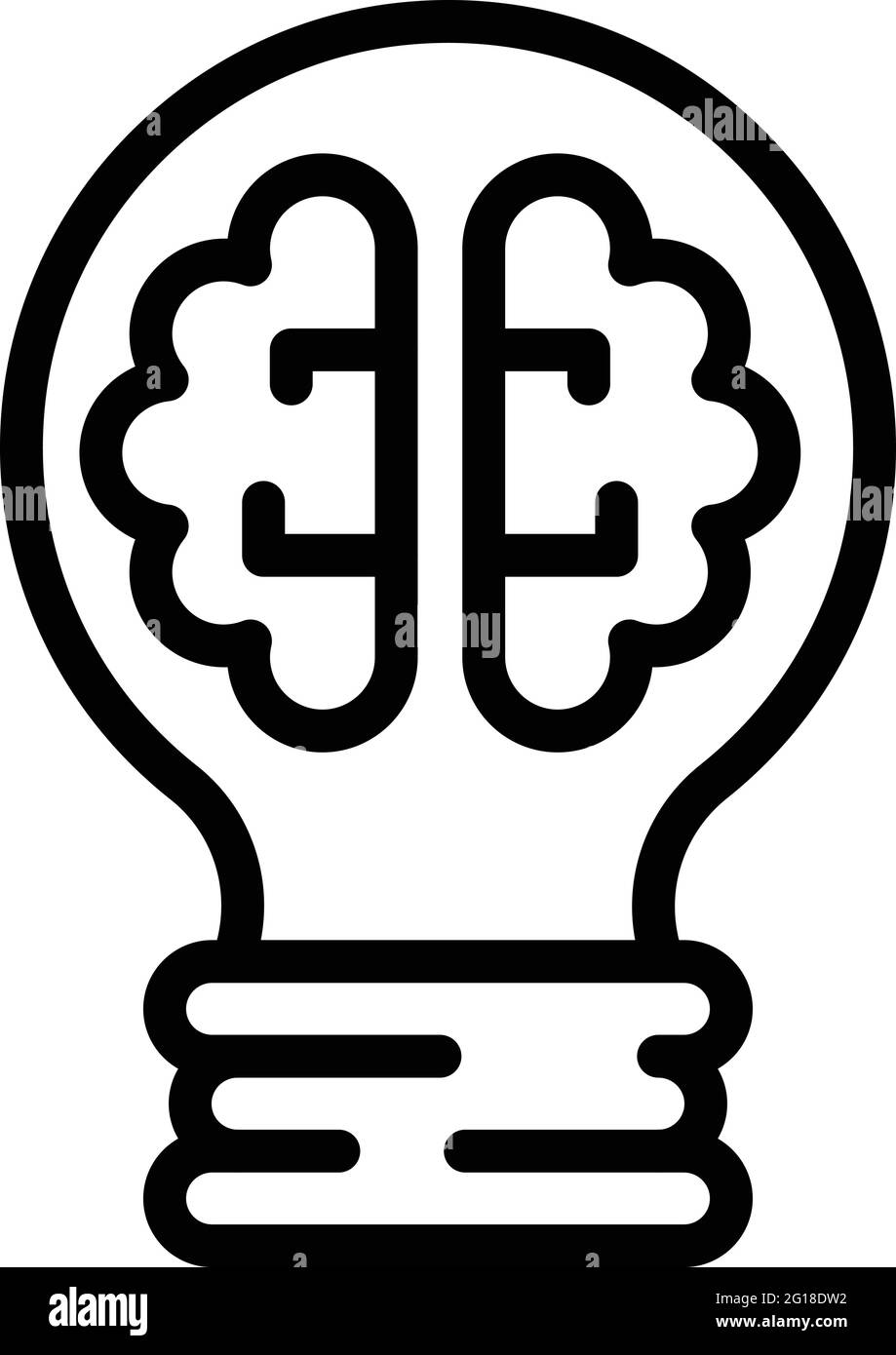 Bright smart lightbulb icon. Outline Bright smart lightbulb vector icon ...