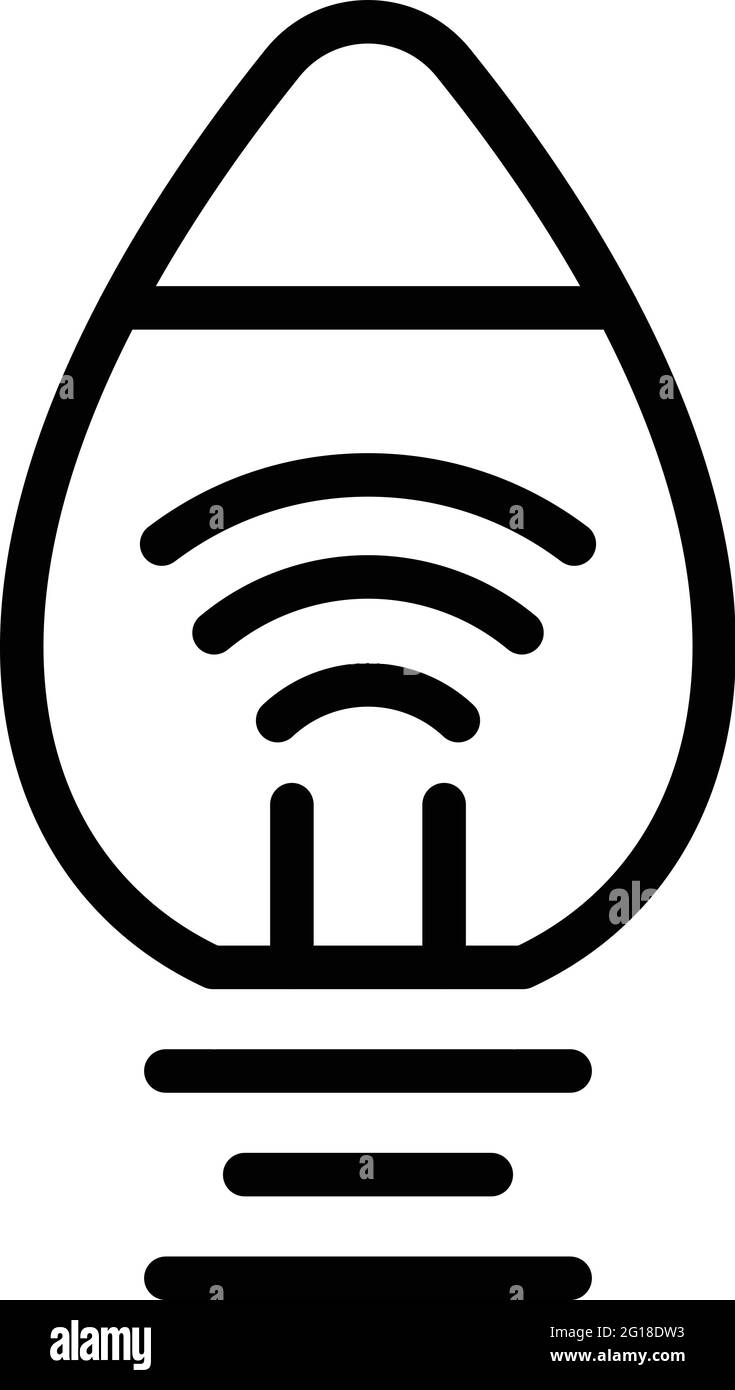 Creativity smart lightbulb icon. Outline Creativity smart lightbulb ...