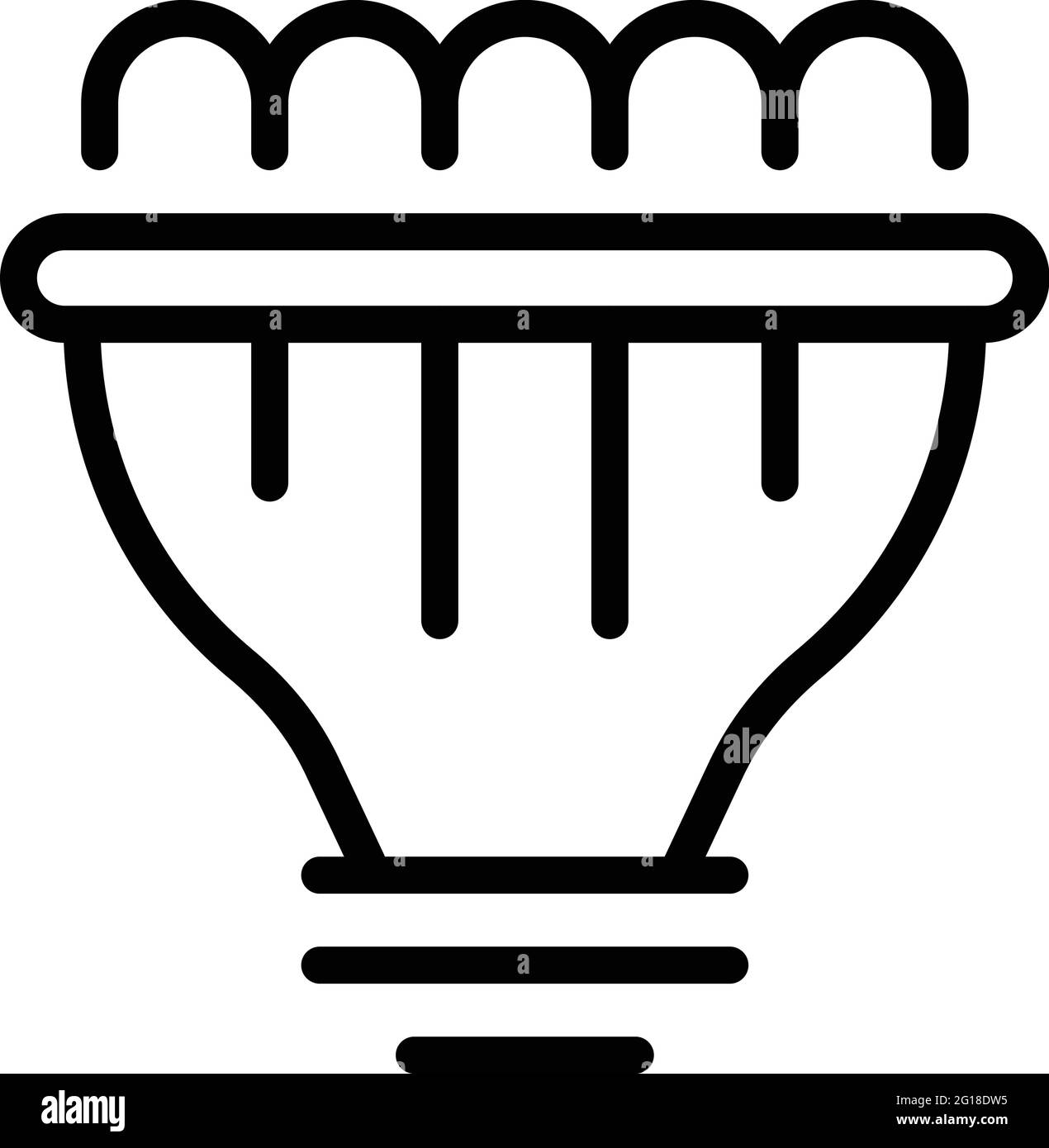 Big smart lightbulb icon. Outline Big smart lightbulb vector icon for ...