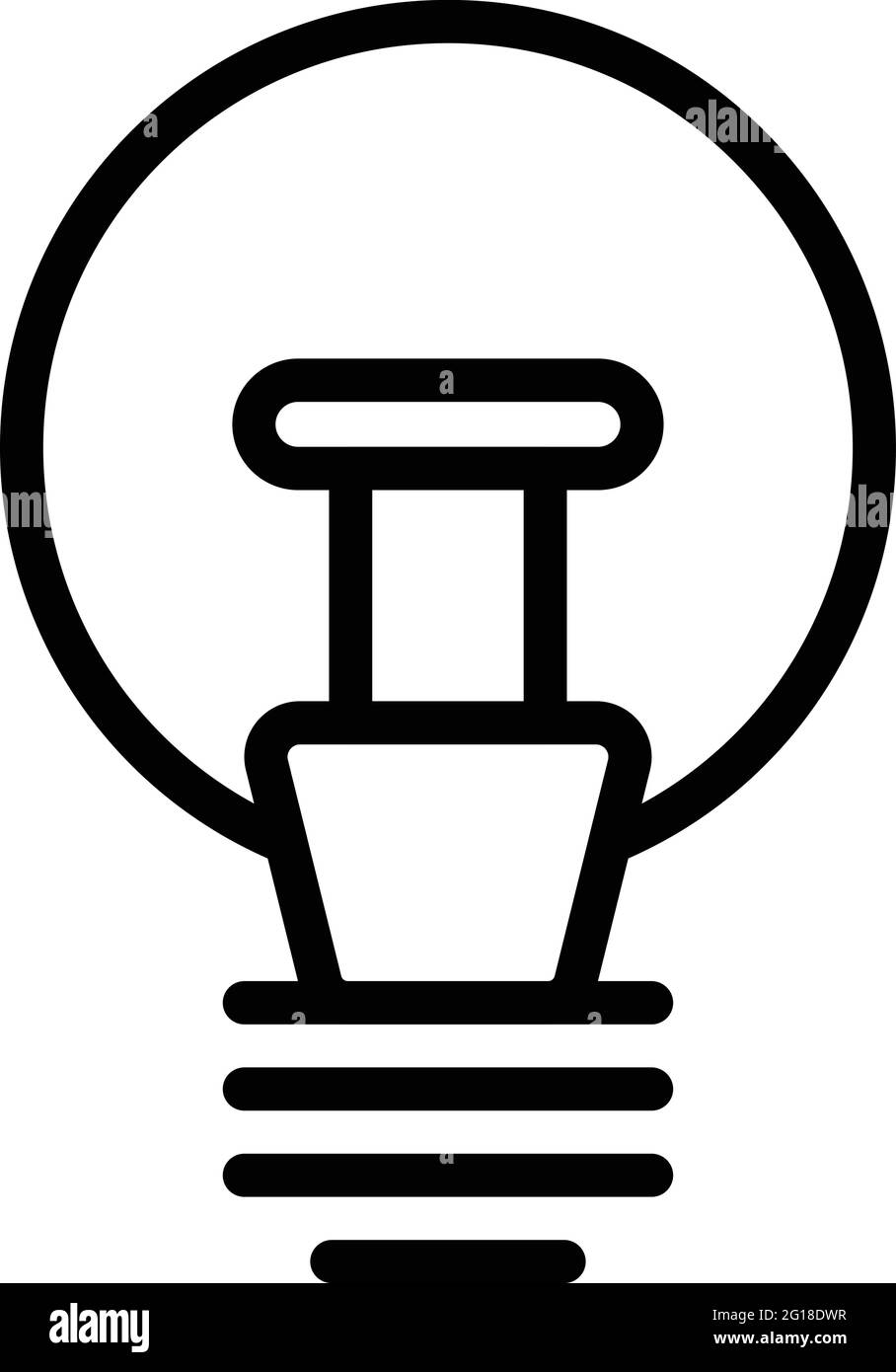 New smart lightbulb icon. Outline New smart lightbulb vector icon for ...