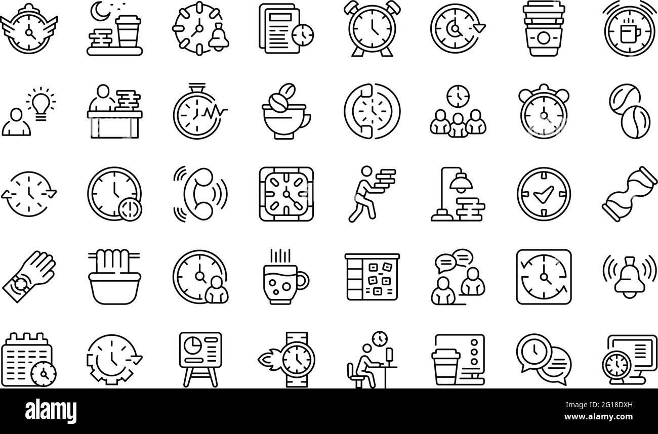 Late work icon. Outline late work vector icon for web design isolated ...