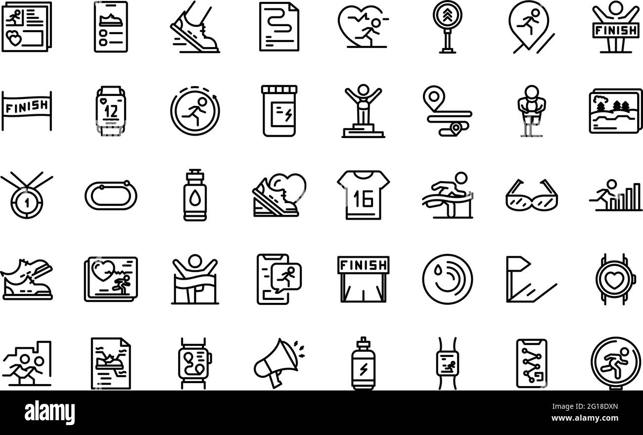 Runner App Icon Outline Runner App Vector Icon For Web Design Isolated On White Background