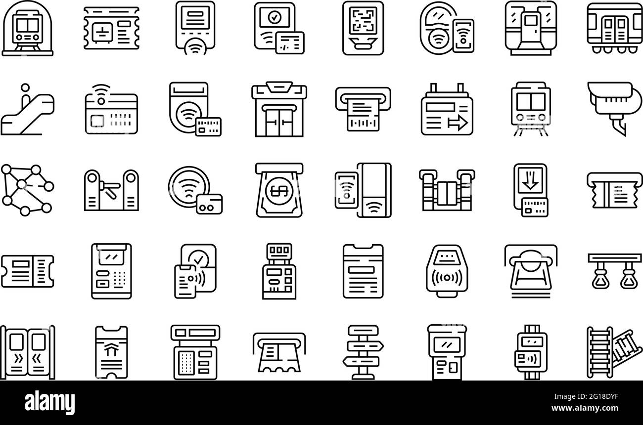 Subway ticket machine icon. Outline subway ticket machine vector icon ...