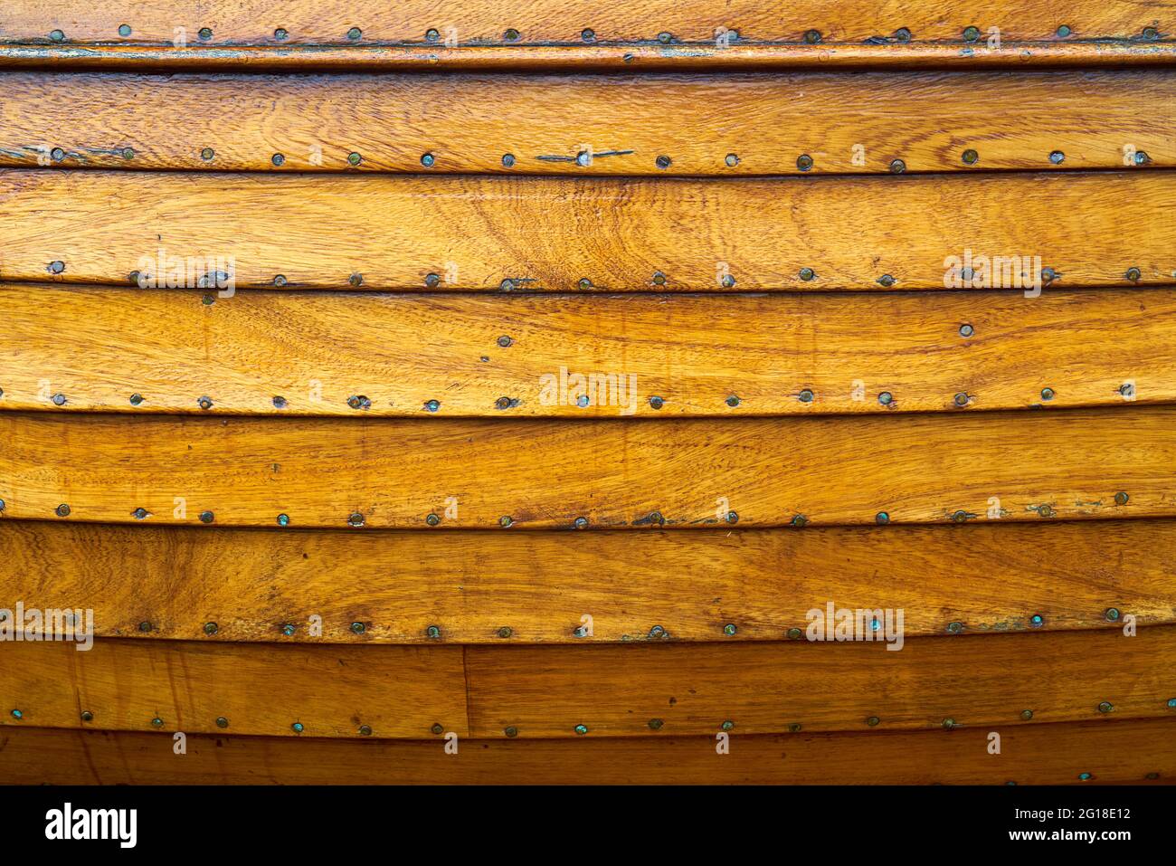 The wooden hull of a small boat Stock Photo - Alamy