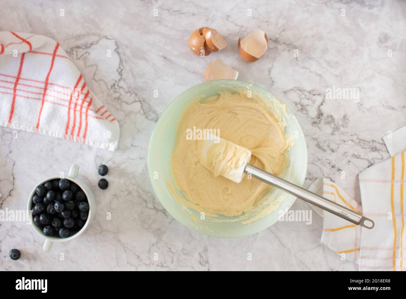 Top view of a muffin mixer Stock Photo - Alamy