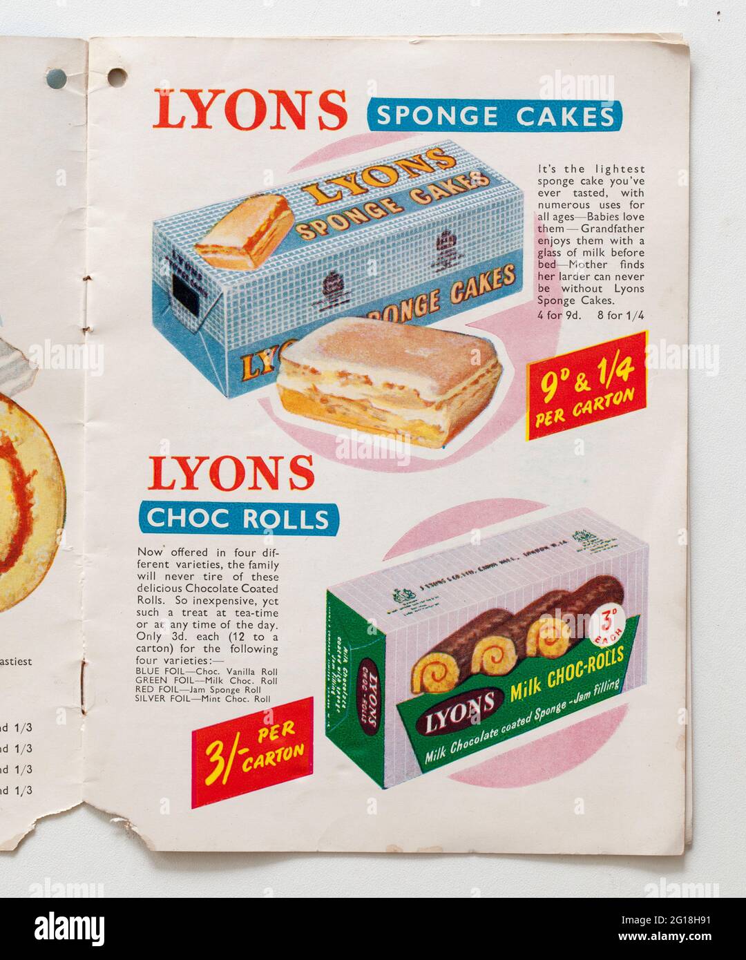 Lyons Baking Food Recipes Stock Photo - Alamy