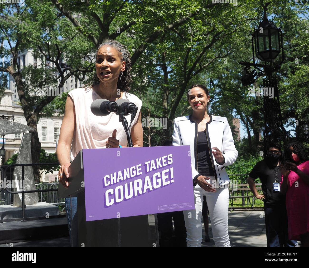 New York, New York, USA. 5th June, 2021. Rep. Alexandria Ocasio-Cortez ...