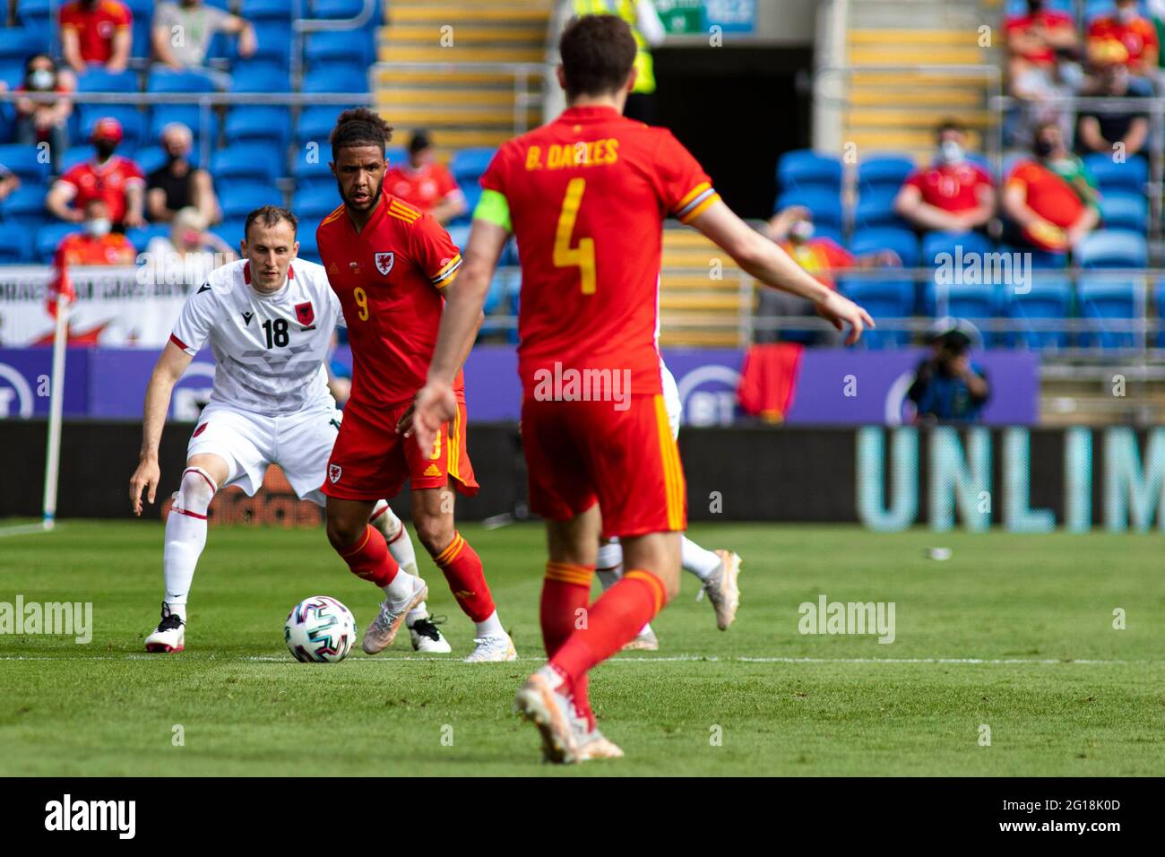 Cardiff, Wales. 5th June 2021. Tyler Roberts of Wales in action Wales v ...