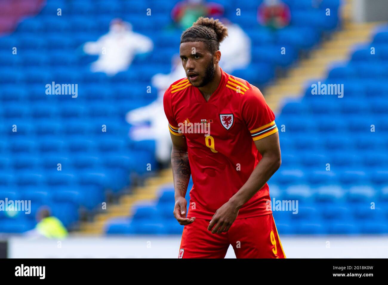 Cardiff, Wales. 5th June 2021. Tyler Roberts of Wales in action Wales v ...