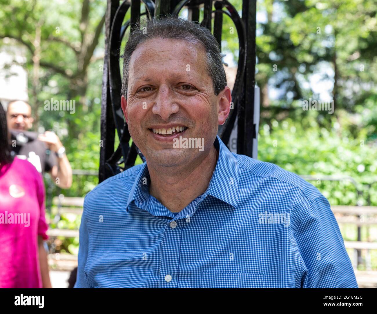 New York, NY - June 5, 2021: Candidate for City Comptroller office Brad ...