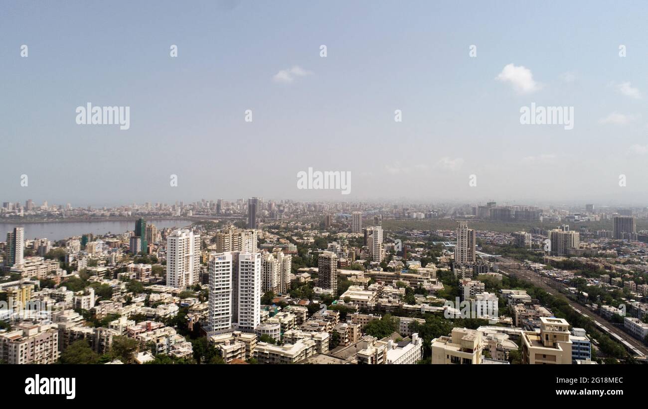 Drone city scape of south Mumbai from Dadar Stock Photo - Alamy