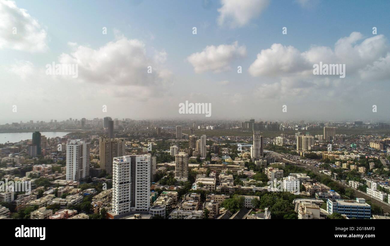 Drone city scape of south Mumbai from Dadar Stock Photo - Alamy