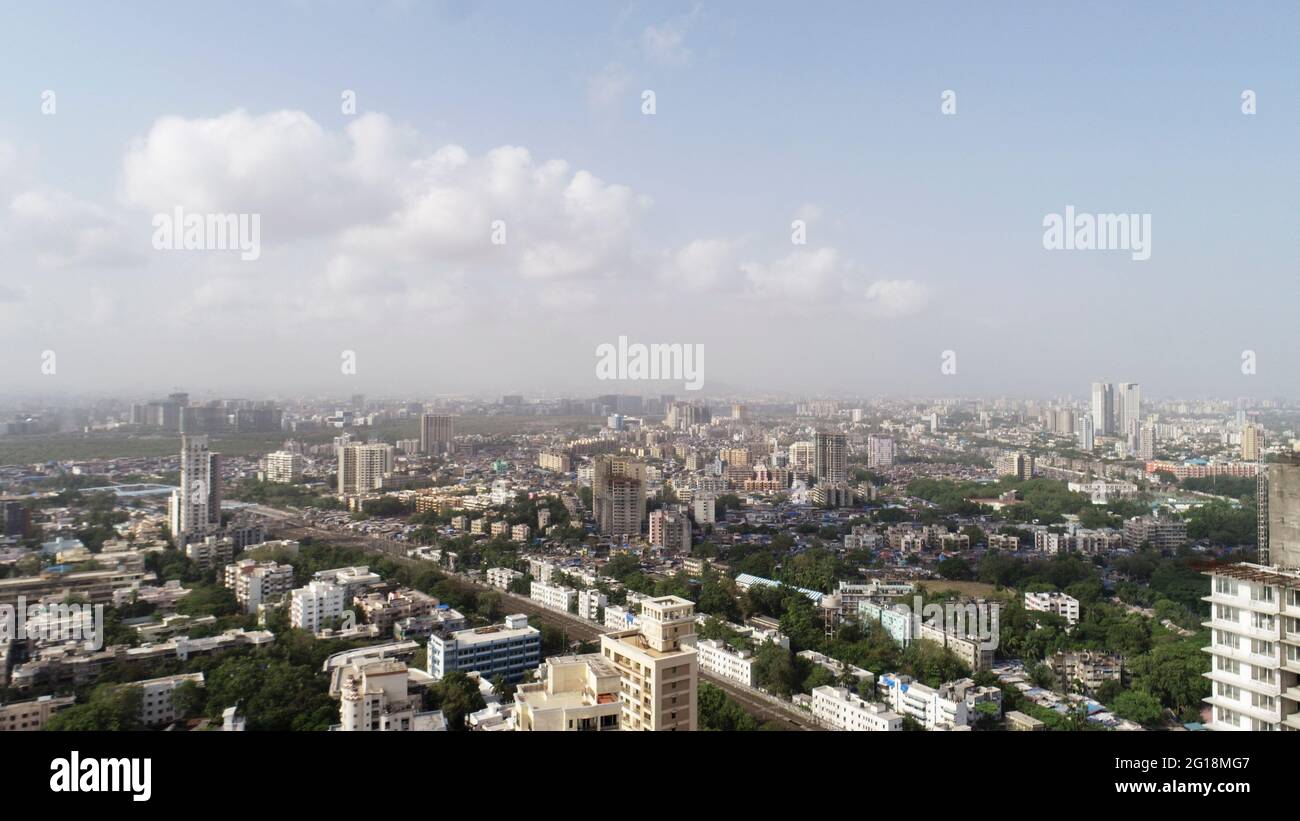 Drone city scape of south Mumbai from Dadar Stock Photo - Alamy