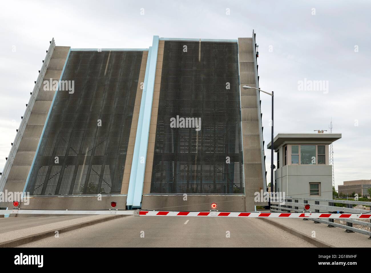 Blossomland Drawbridge raised over St Joseph river, St Joseph, MI, USA ...