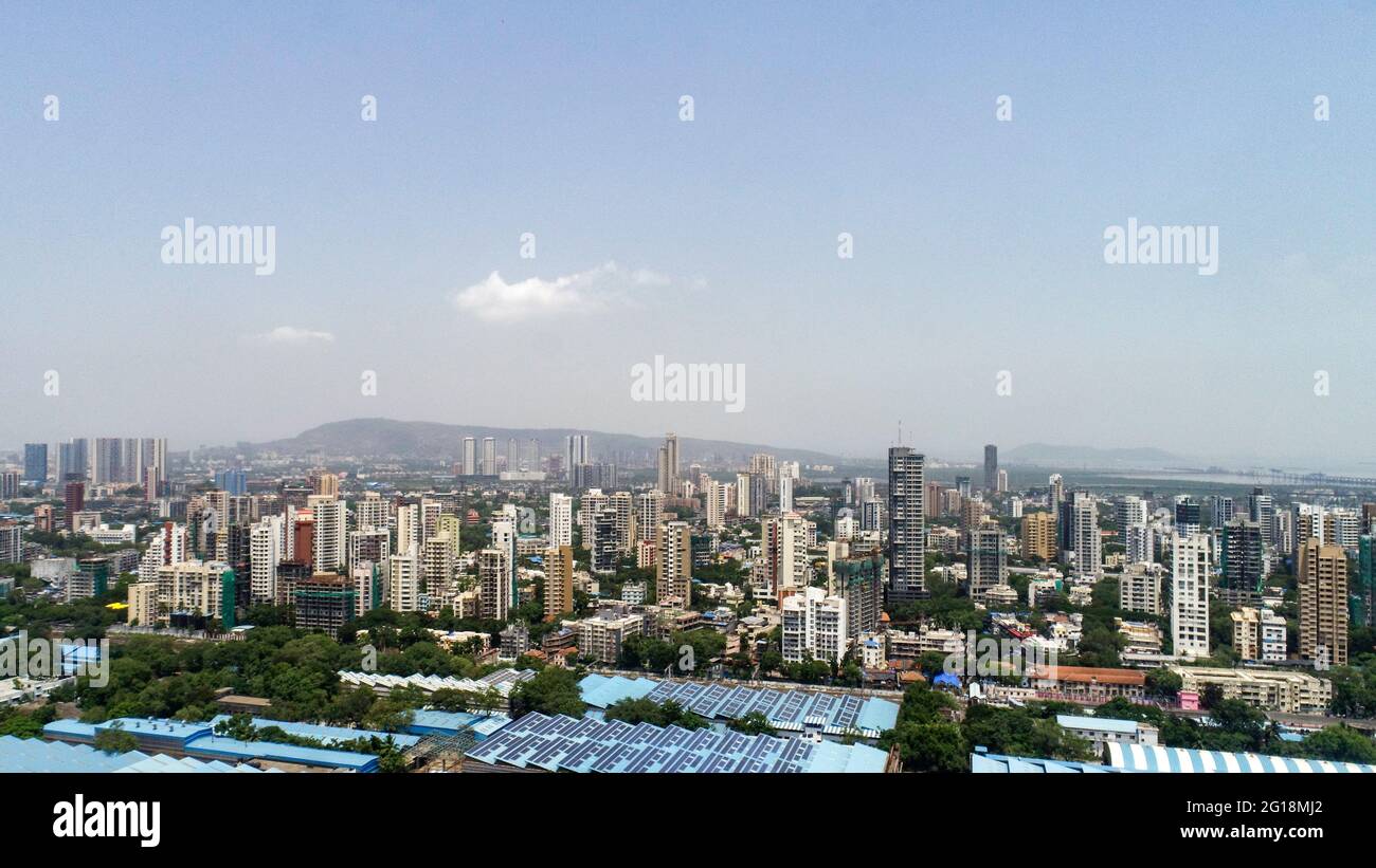 Drone city scape of south Mumbai from Dadar Stock Photo - Alamy