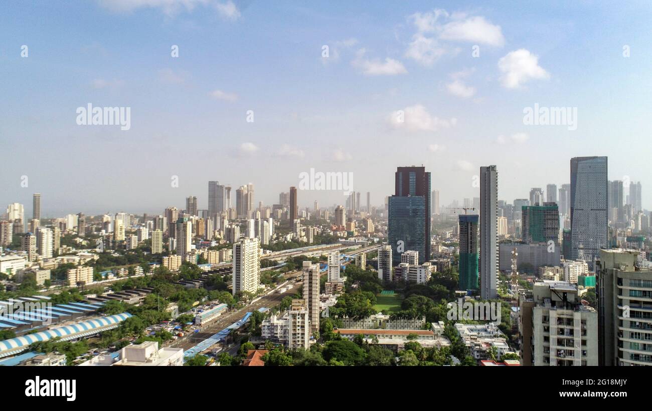 Drone city scape of south Mumbai from Dadar Stock Photo - Alamy