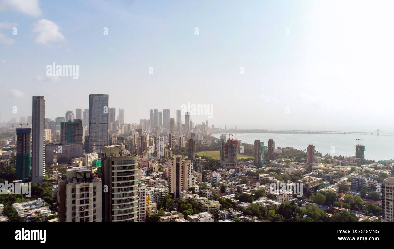 Drone city scape of south Mumbai from Dadar Stock Photo - Alamy