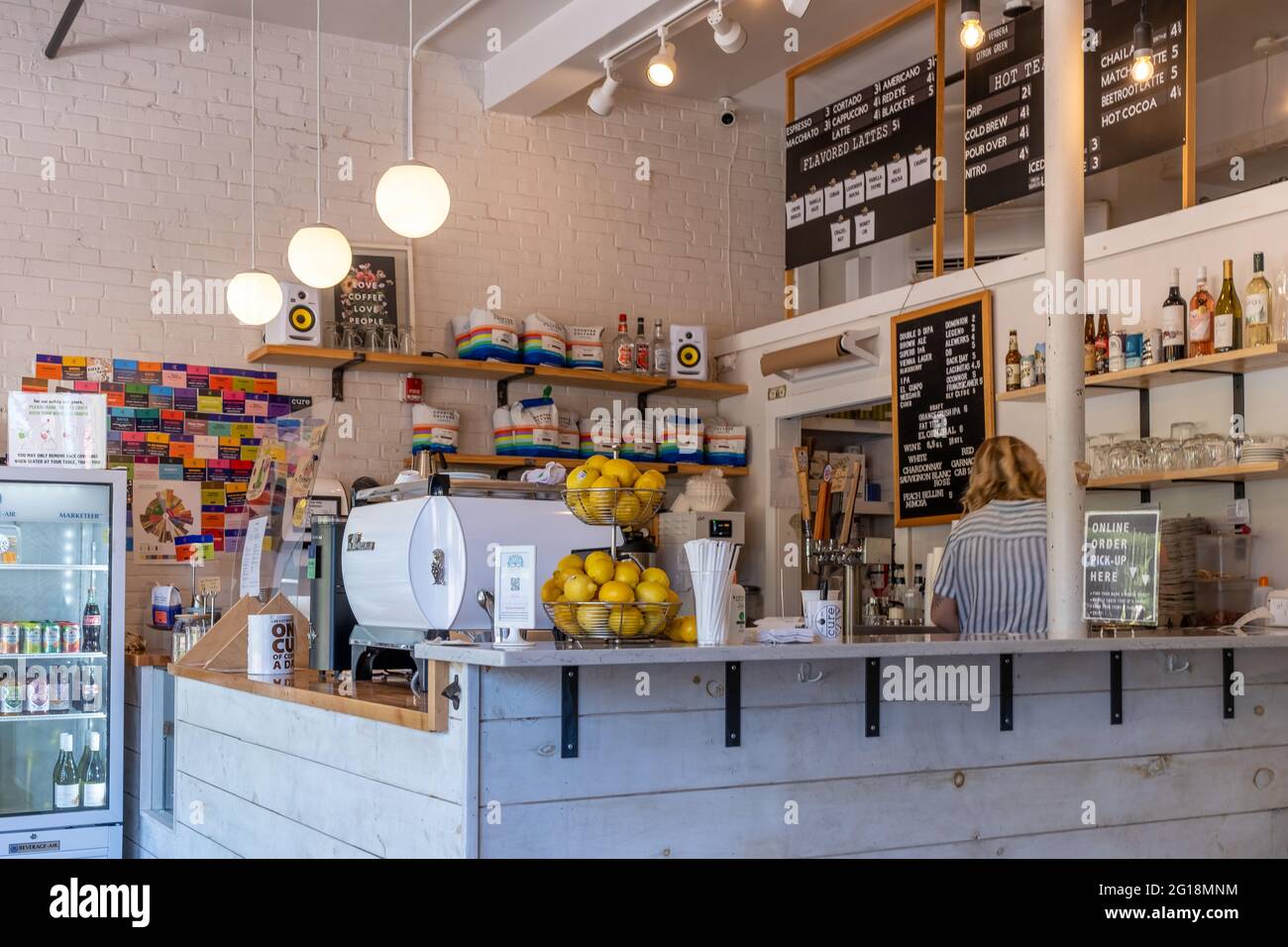 Inside A Coffee House Stock Photo - Alamy