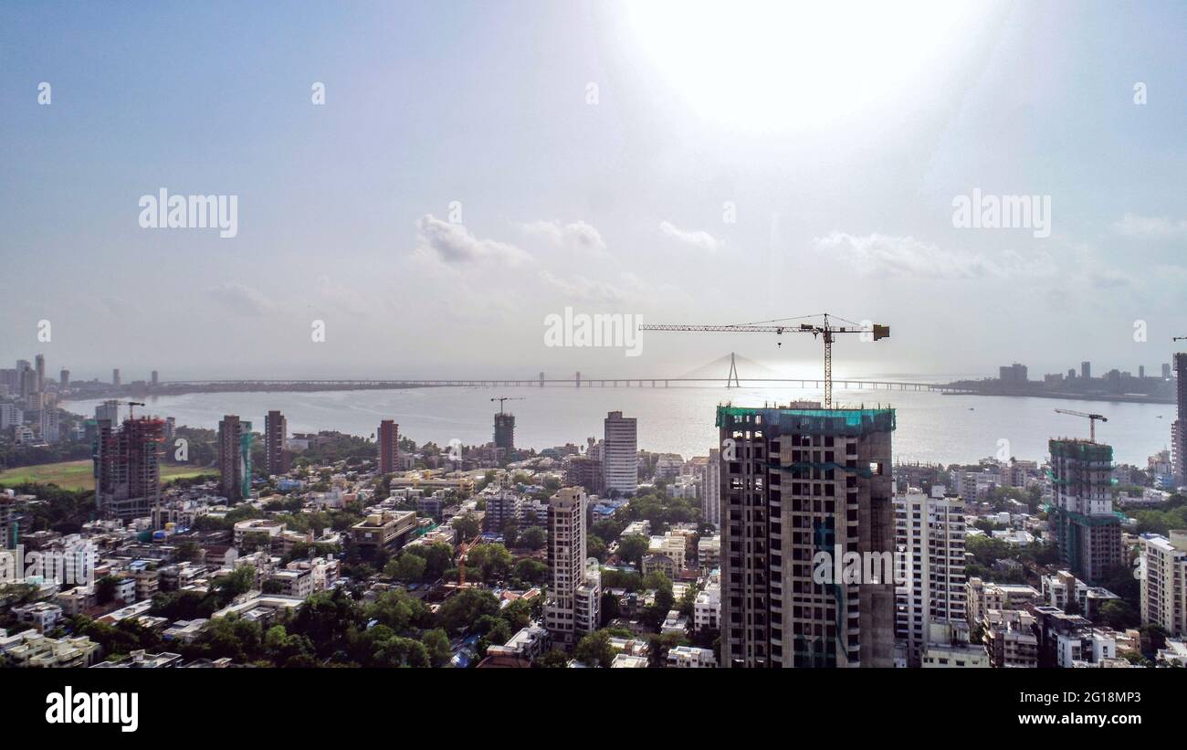 Drone city scape of south Mumbai from Dadar Stock Photo - Alamy