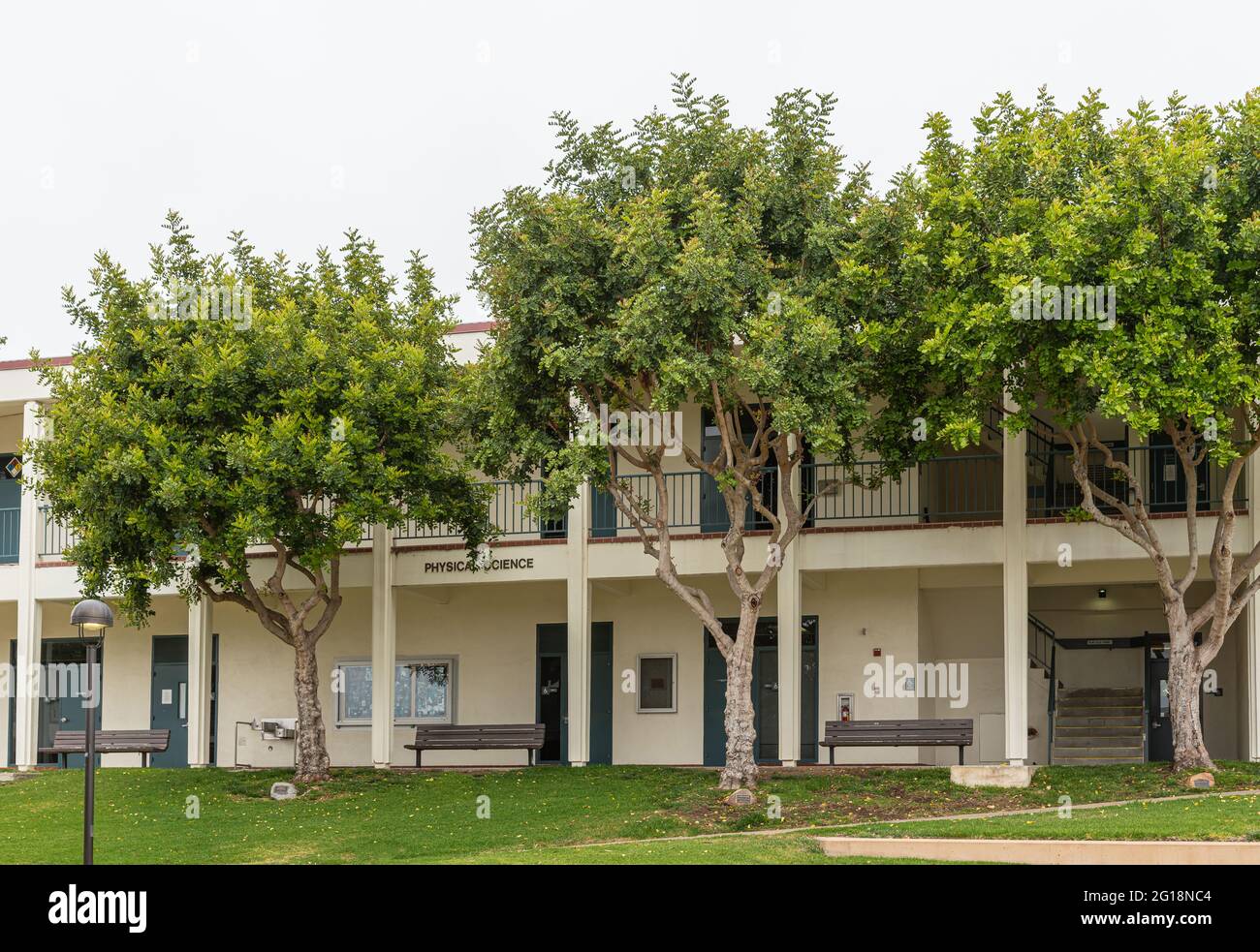 Santa Barbara, CA, USA - June 2, 2021: City College facilities. Beige ...