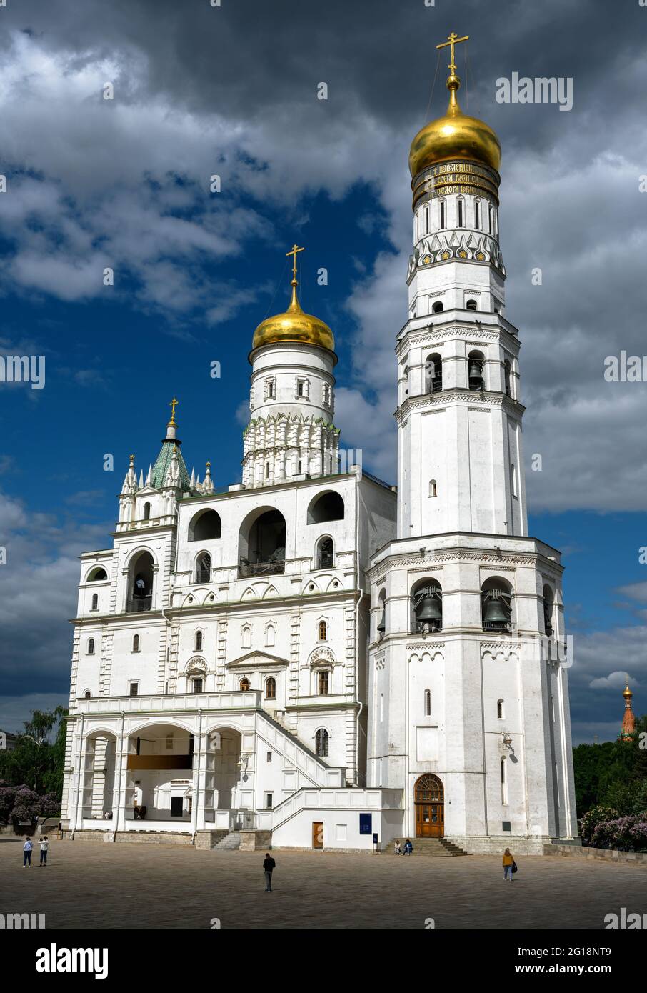 Ivan the Great Bell Tower inside Moscow Kremlin, Russia. Vertical view ...