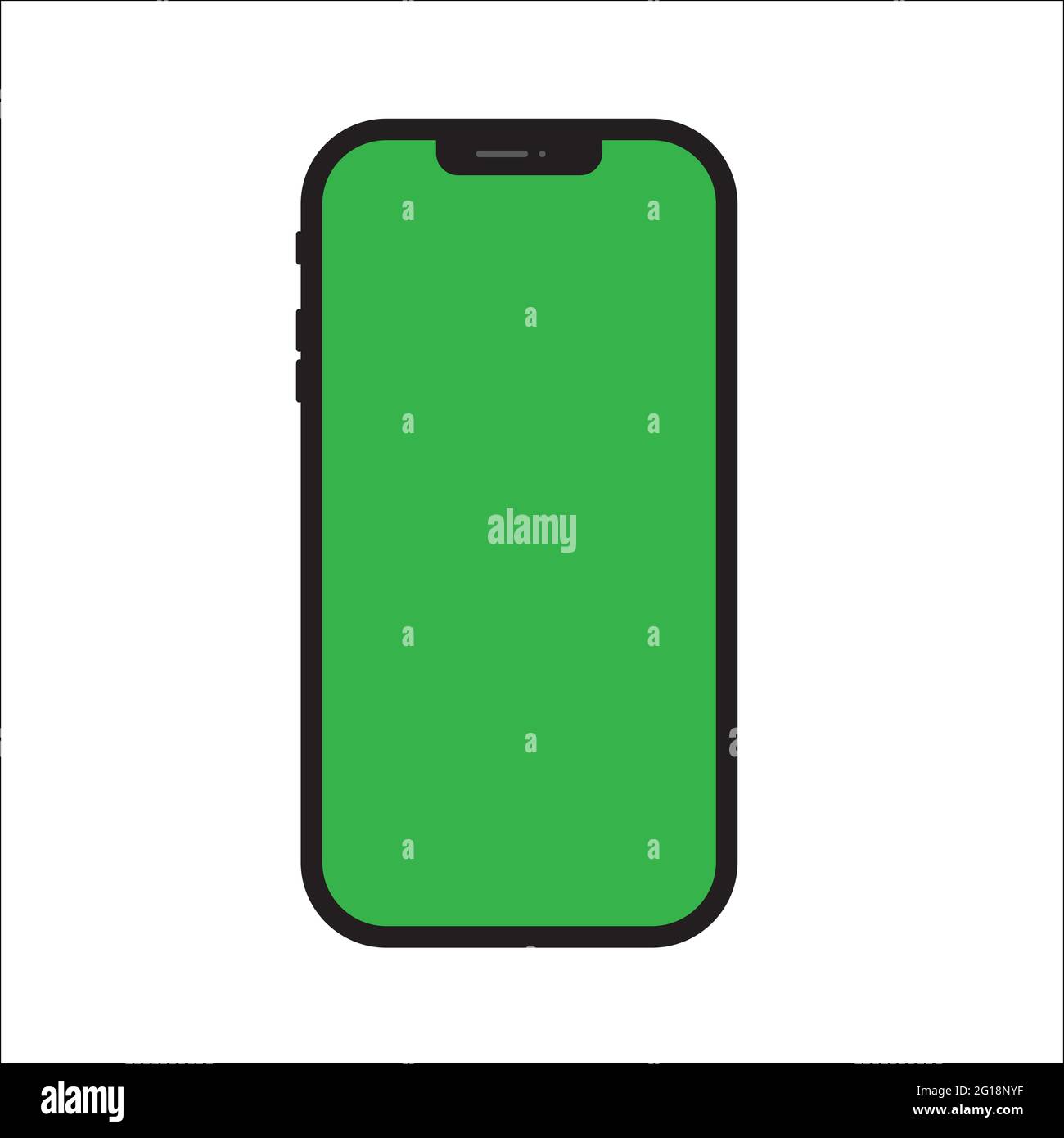 Smartphone mock up, vector phone icon isolated on white background with ...