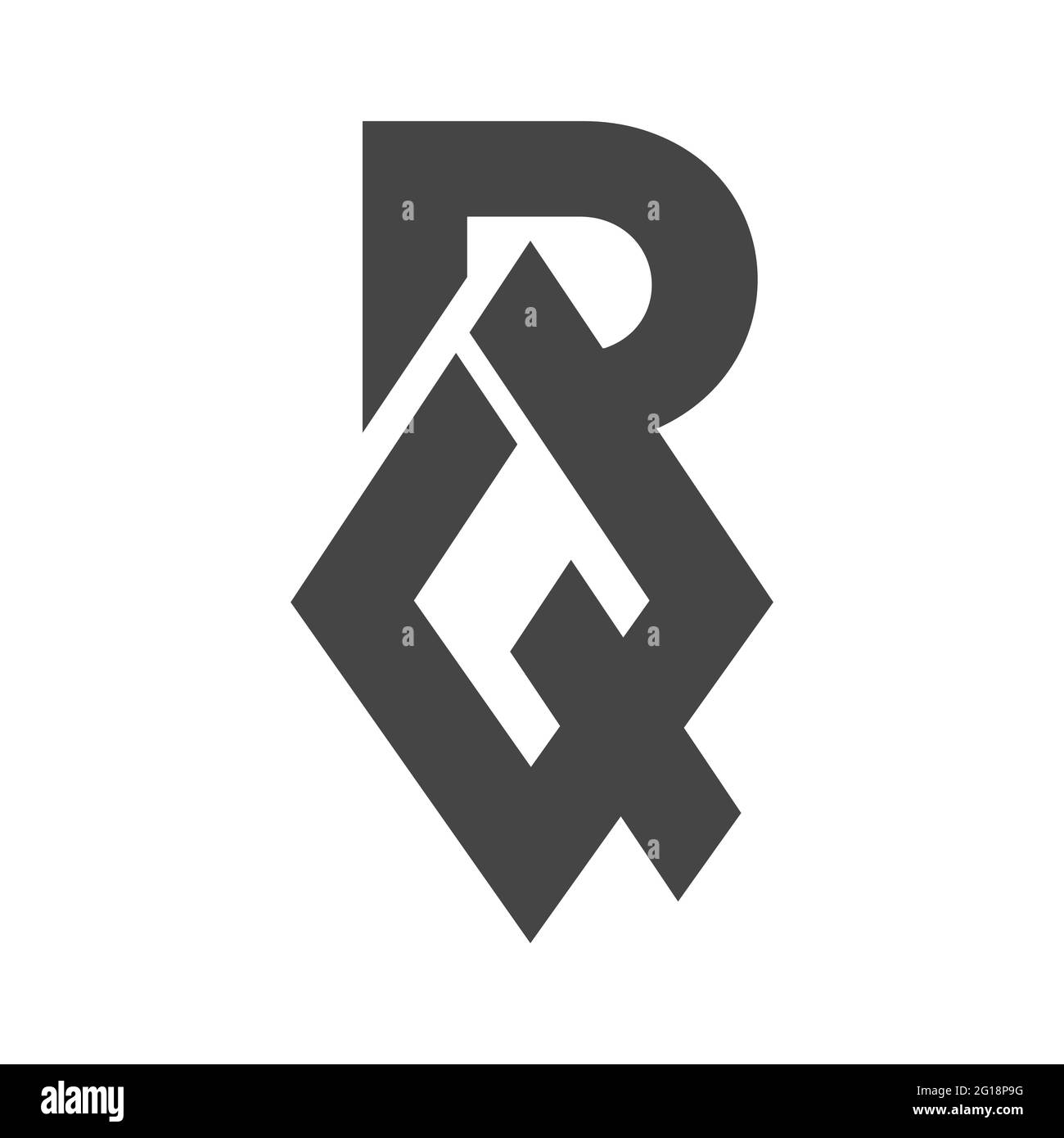 QR, RQ, Q and R Abstract initial monogram letter alphabet logo design ...