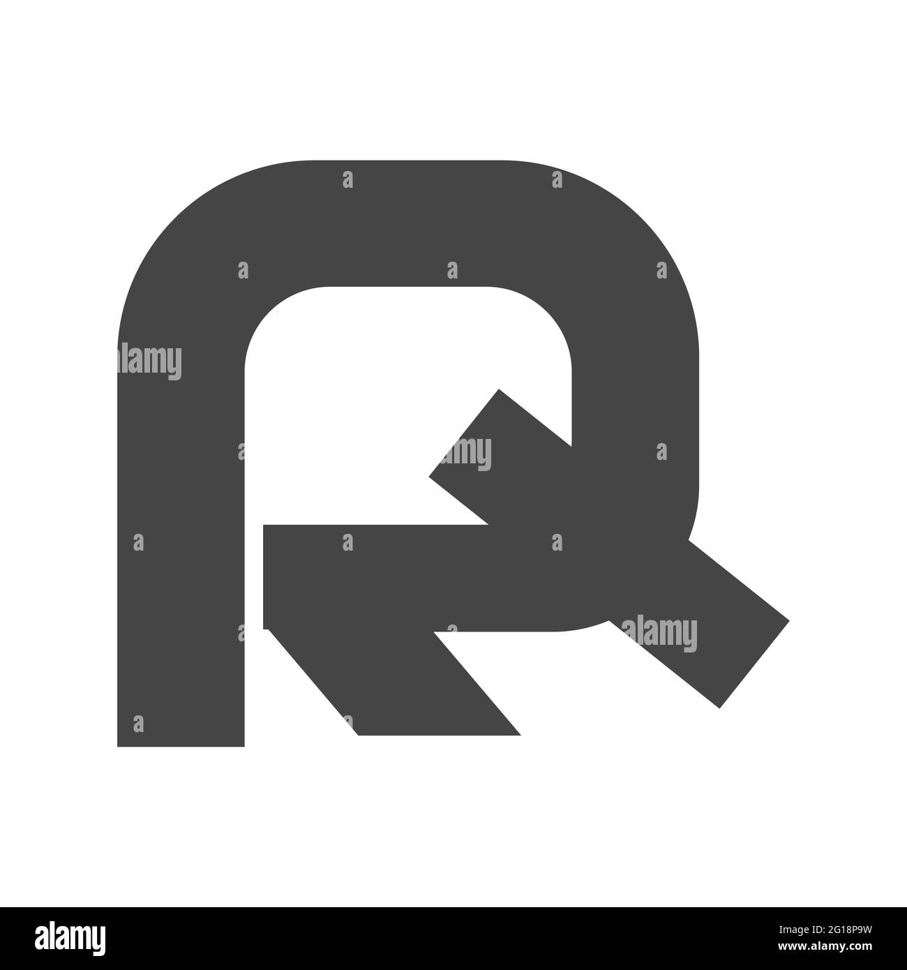 QR, RQ, Q and R Abstract initial monogram letter alphabet logo design ...
