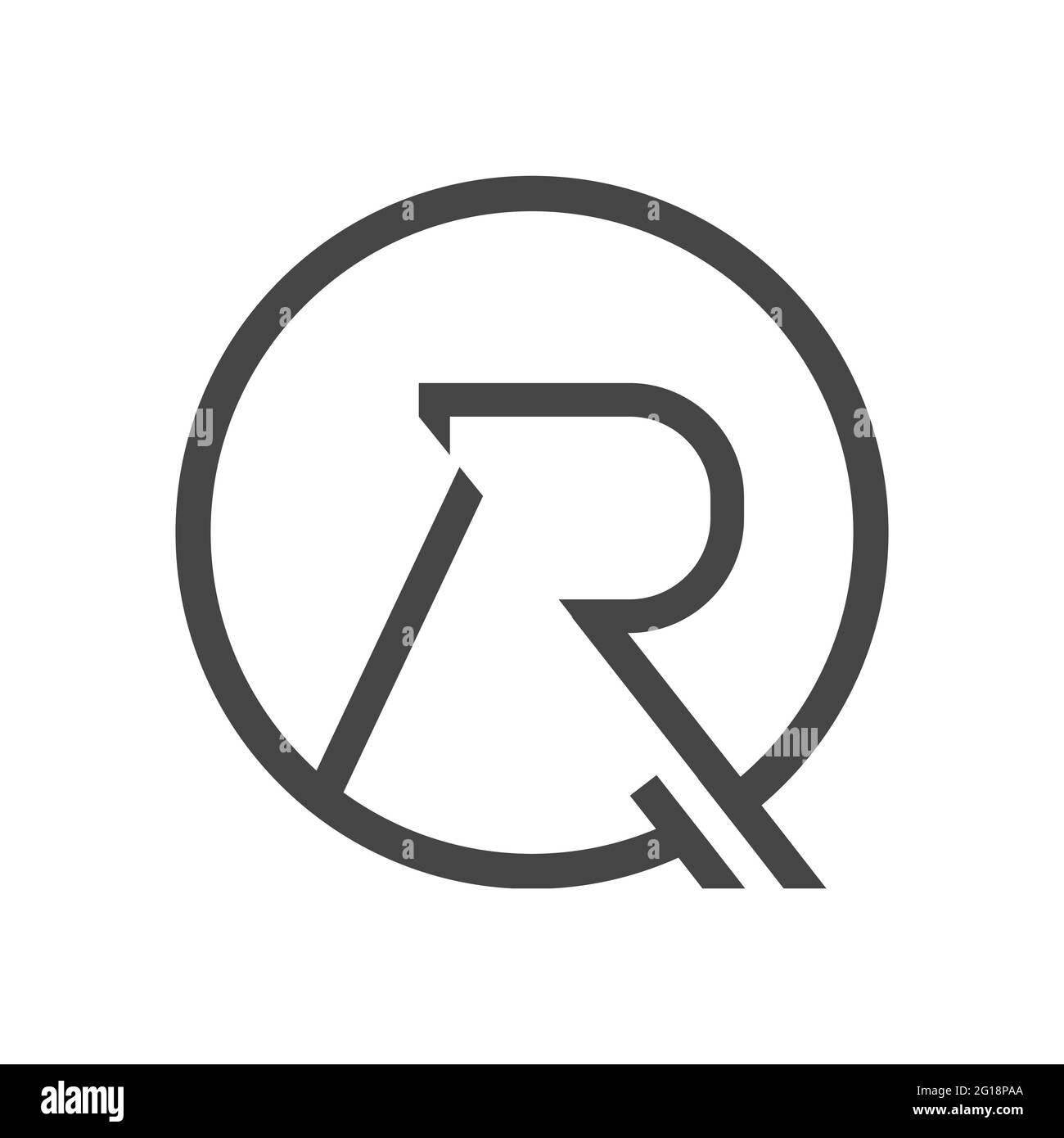 QR, RQ, Q and R Abstract initial monogram letter alphabet logo design ...