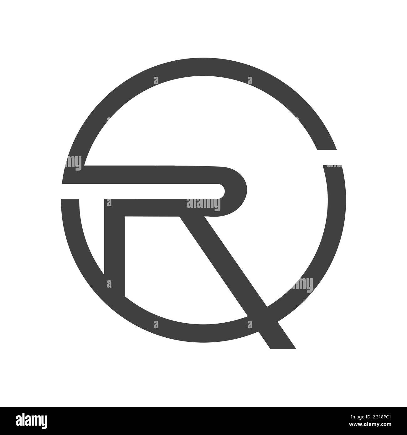 QR, RQ, Q and R Abstract initial monogram letter alphabet logo design ...