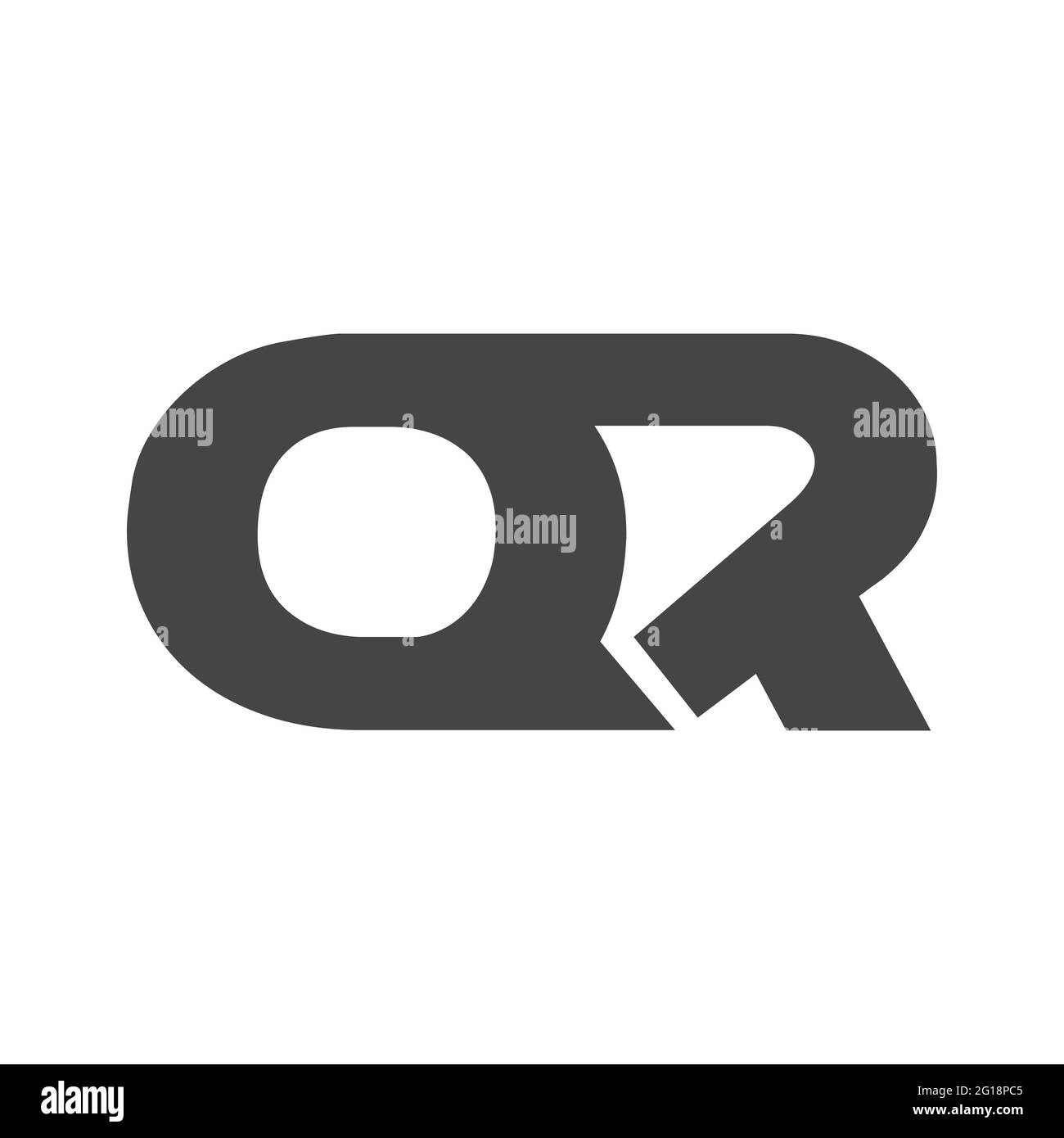 QR, RQ, Q and R Abstract initial monogram letter alphabet logo design ...