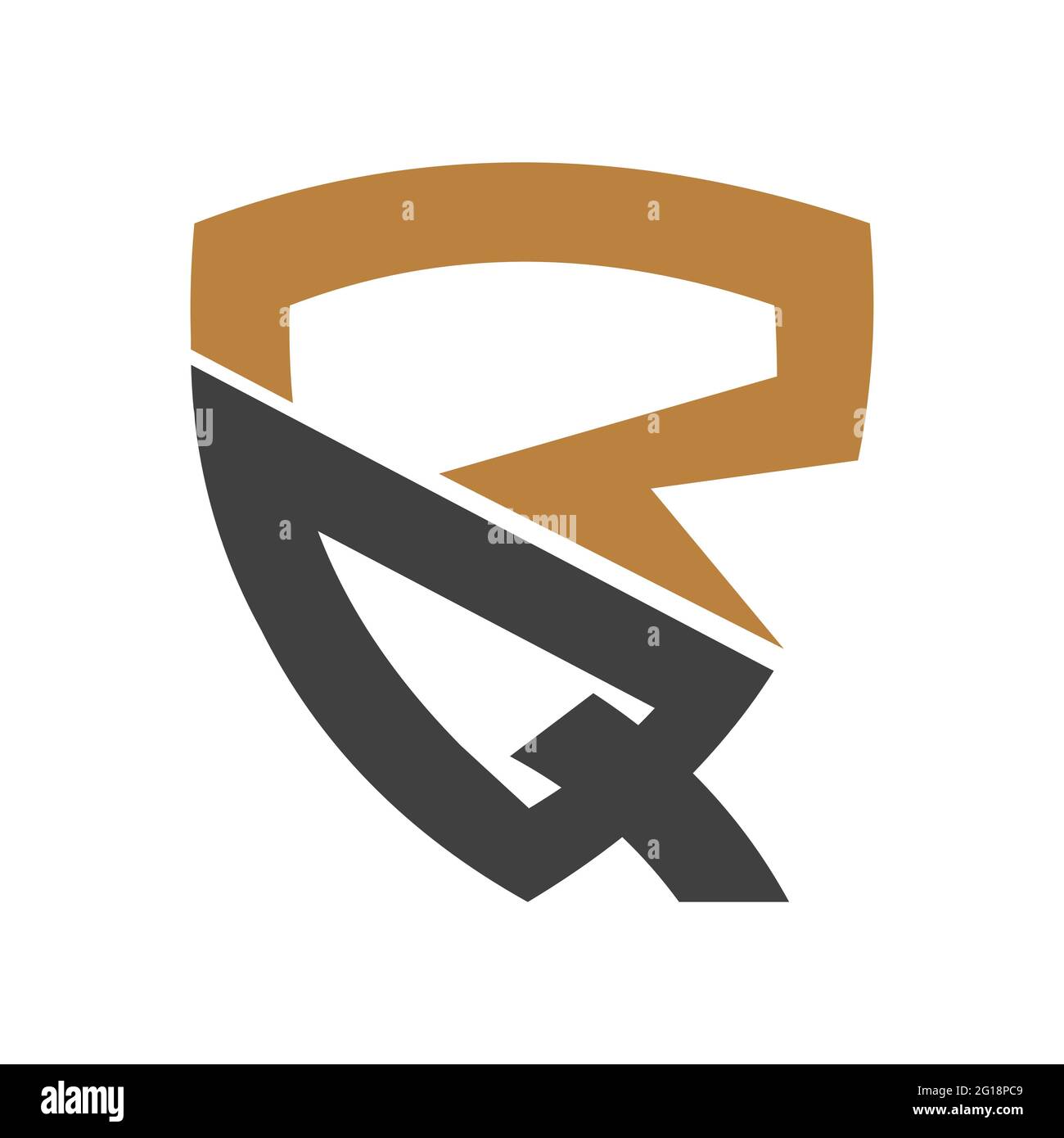 QR, RQ, Q and R Abstract initial monogram letter alphabet logo design ...