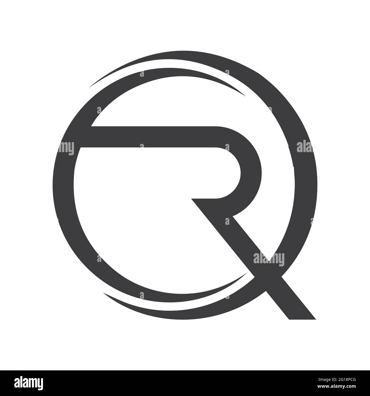 QR, RQ, Q and R Abstract initial monogram letter alphabet logo design ...